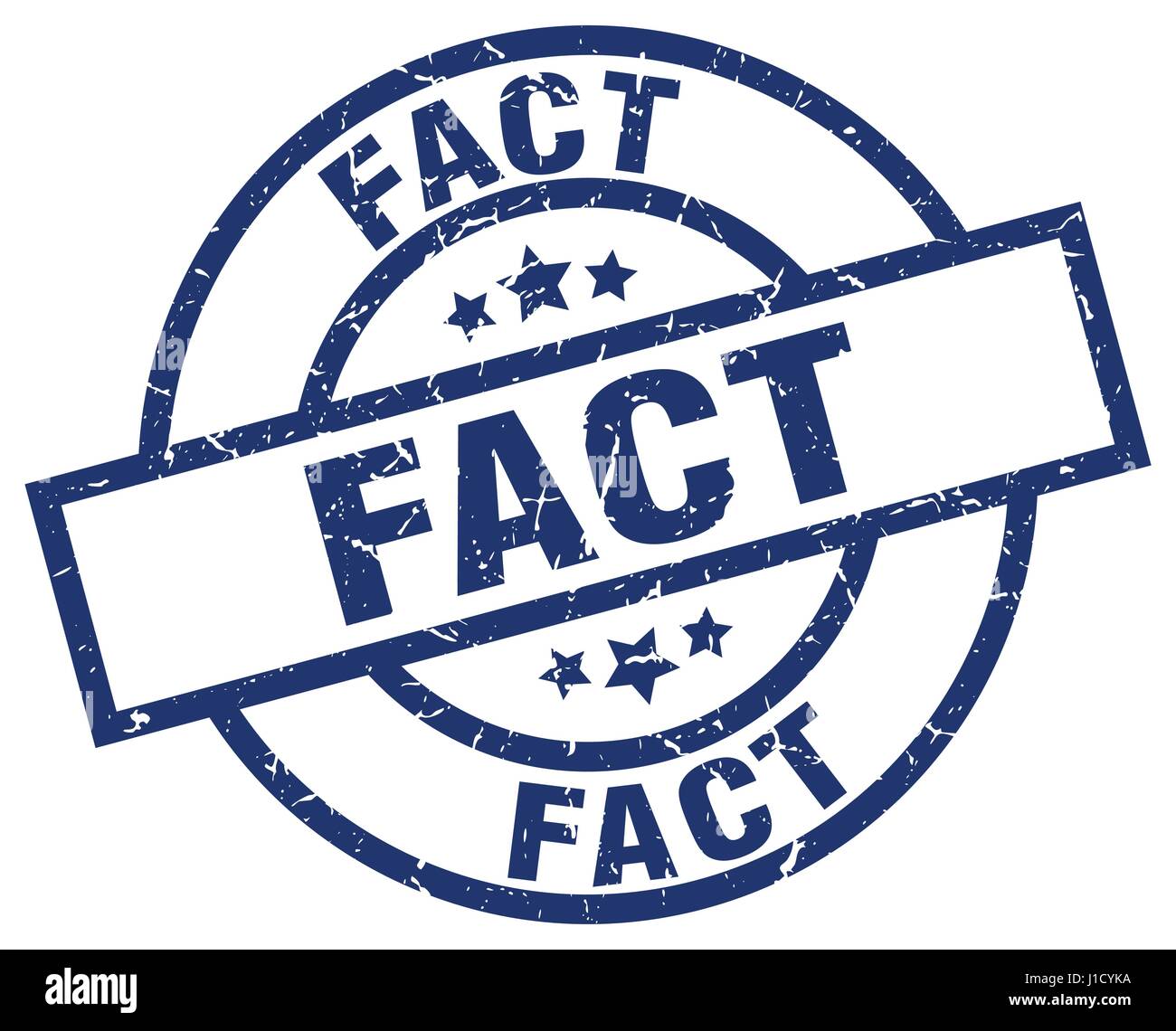fact blue round grunge stamp Stock Vector Image & Art - Alamy