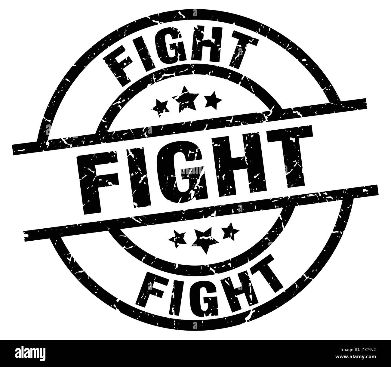 fight round grunge black stamp Stock Vector Image & Art - Alamy
