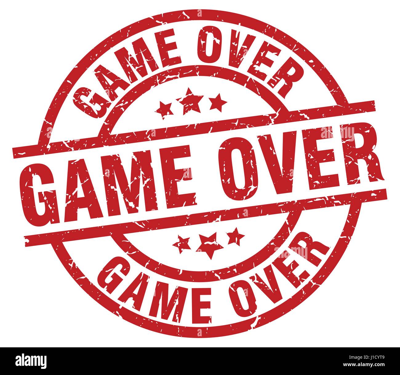 game over round red grunge stamp Stock Vector Image & Art - Alamy