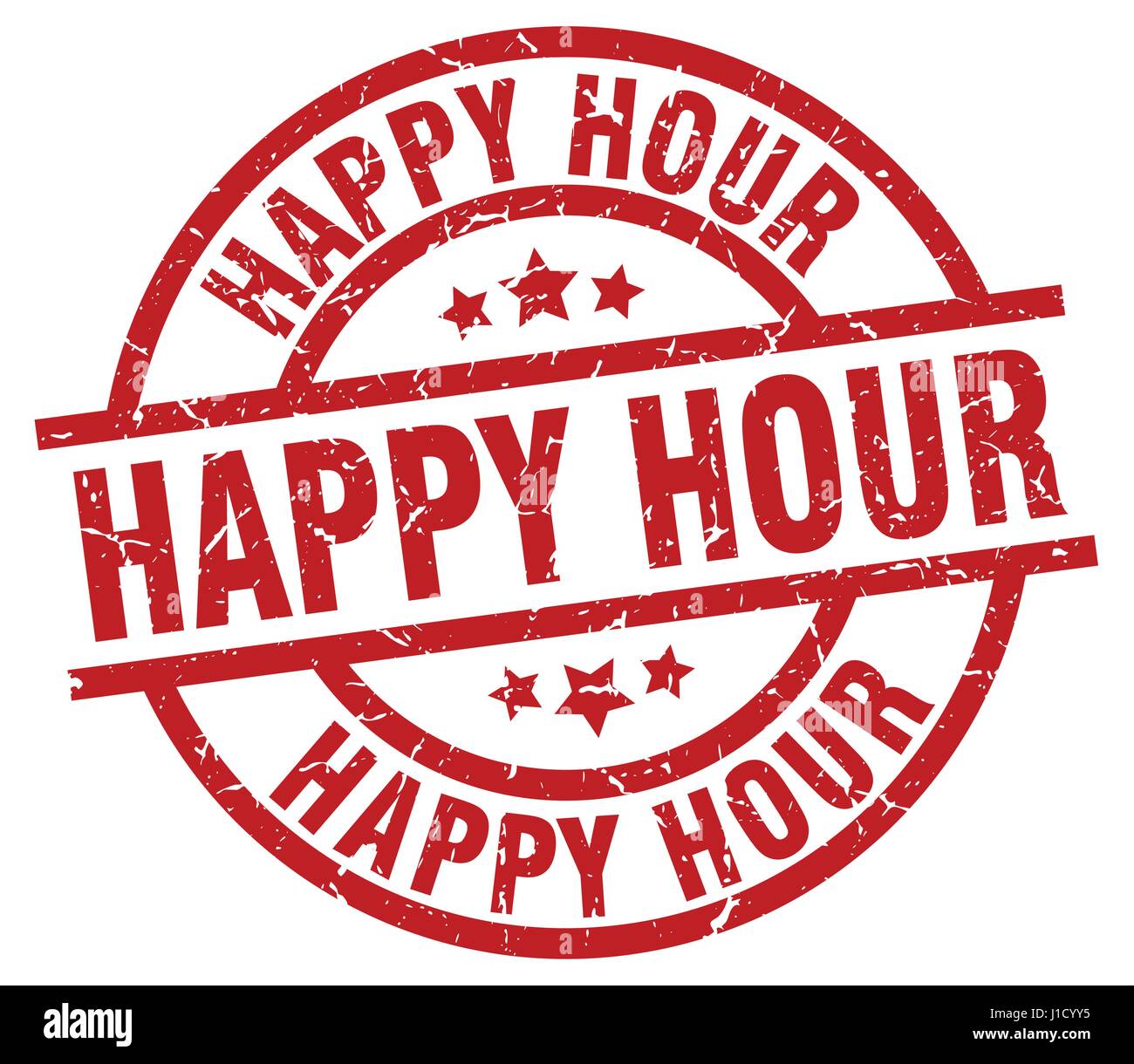 happy hour round red grunge stamp Stock Vector Image & Art - Alamy