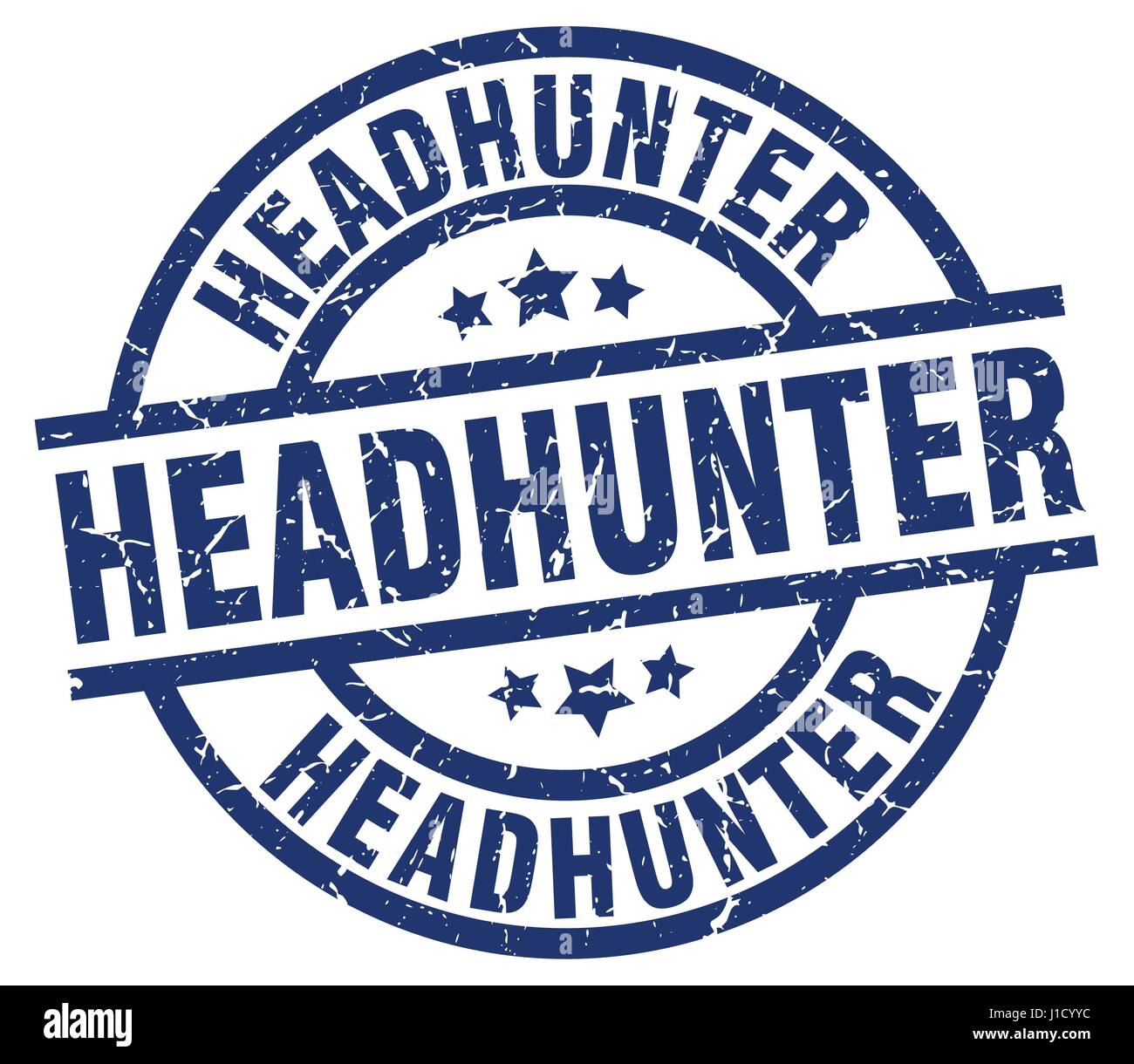 headhunter blue round grunge stamp Stock Vector Image & Art - Alamy