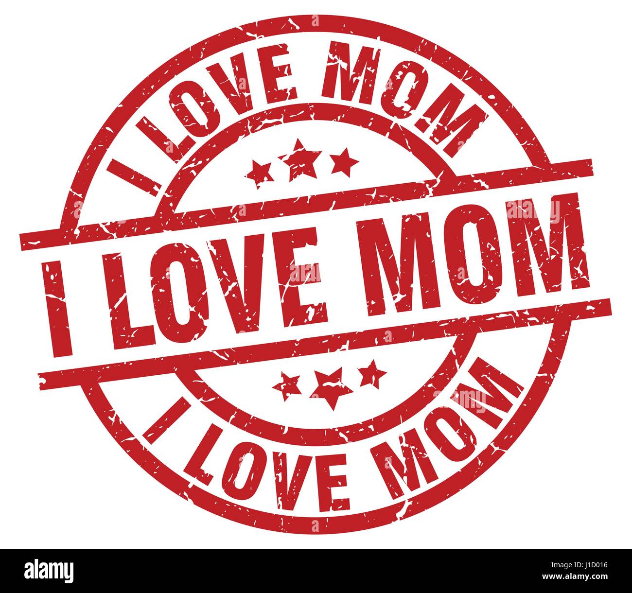 i love mom round red grunge stamp Stock Vector Image & Art - Alamy