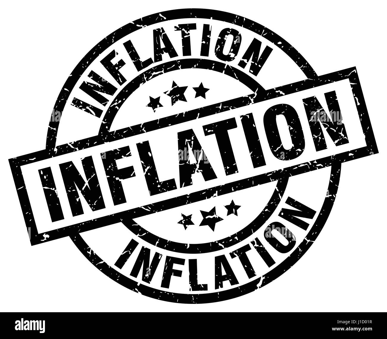 inflation round grunge black stamp Stock Vector Image & Art - Alamy