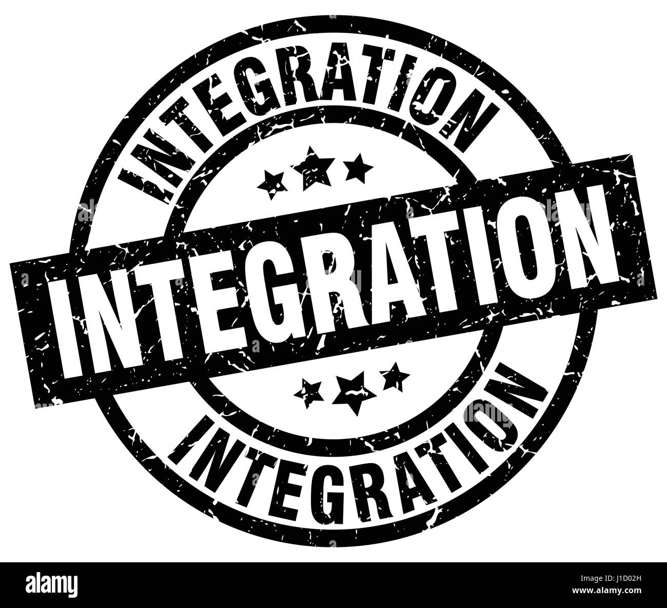 integration round grunge black stamp Stock Vector Image & Art - Alamy