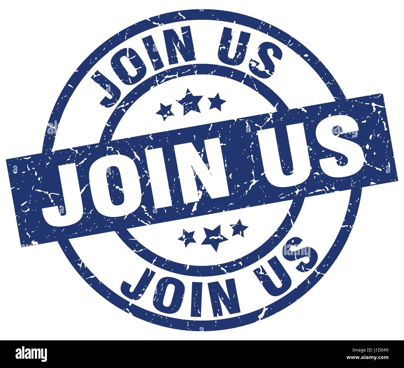 join us blue round grunge stamp Stock Vector Image & Art - Alamy