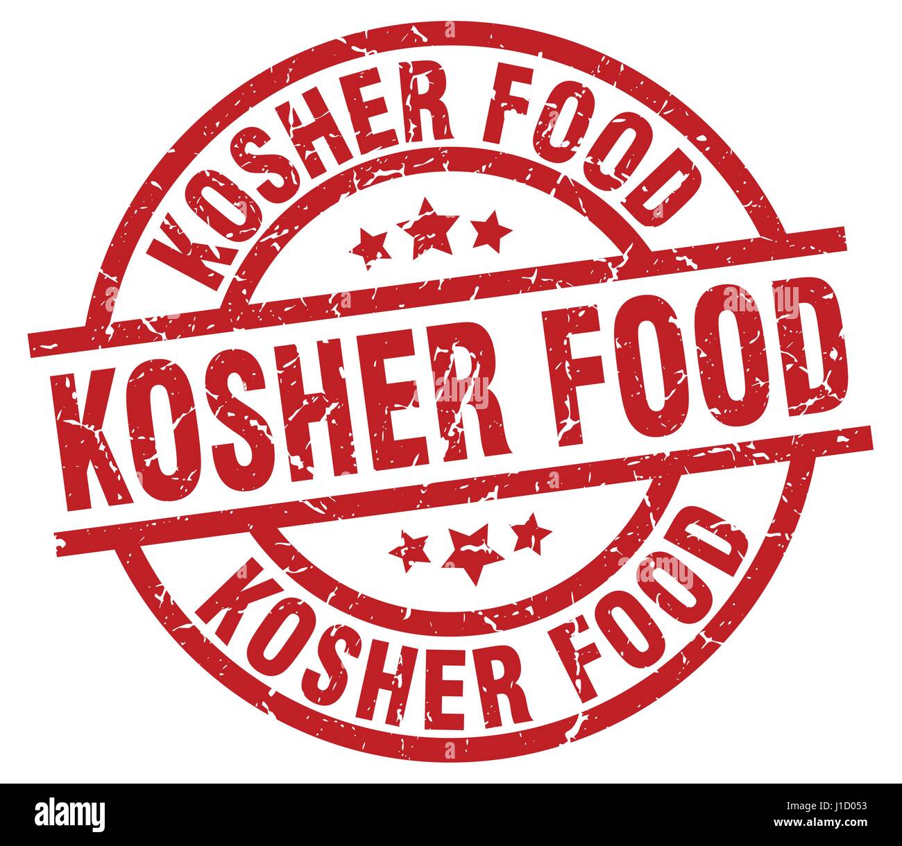kosher food round red grunge stamp Stock Vector Image & Art - Alamy