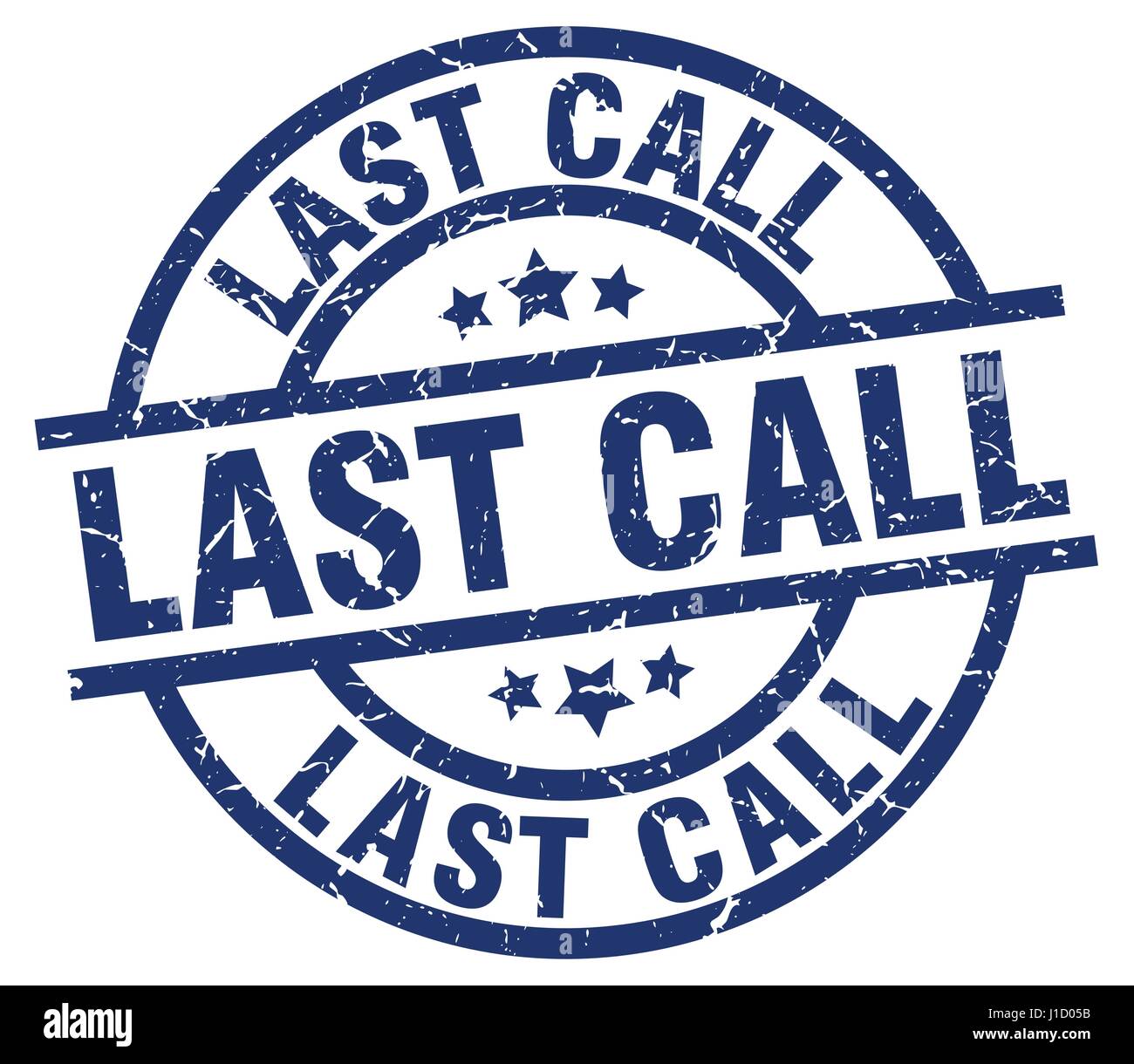 last call blue round grunge stamp Stock Vector Image & Art - Alamy
