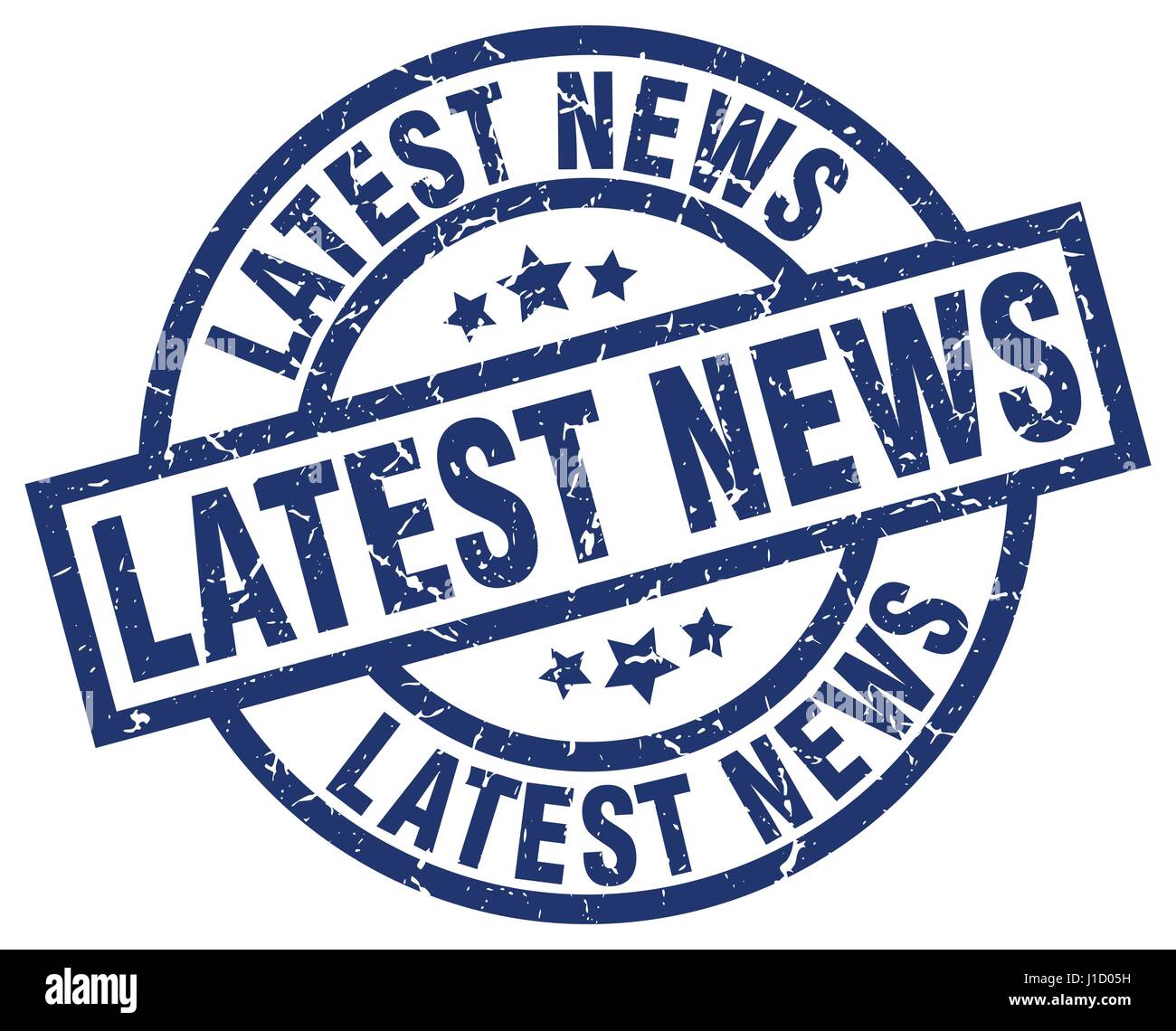 latest news blue round grunge stamp Stock Vector Image & Art - Alamy
