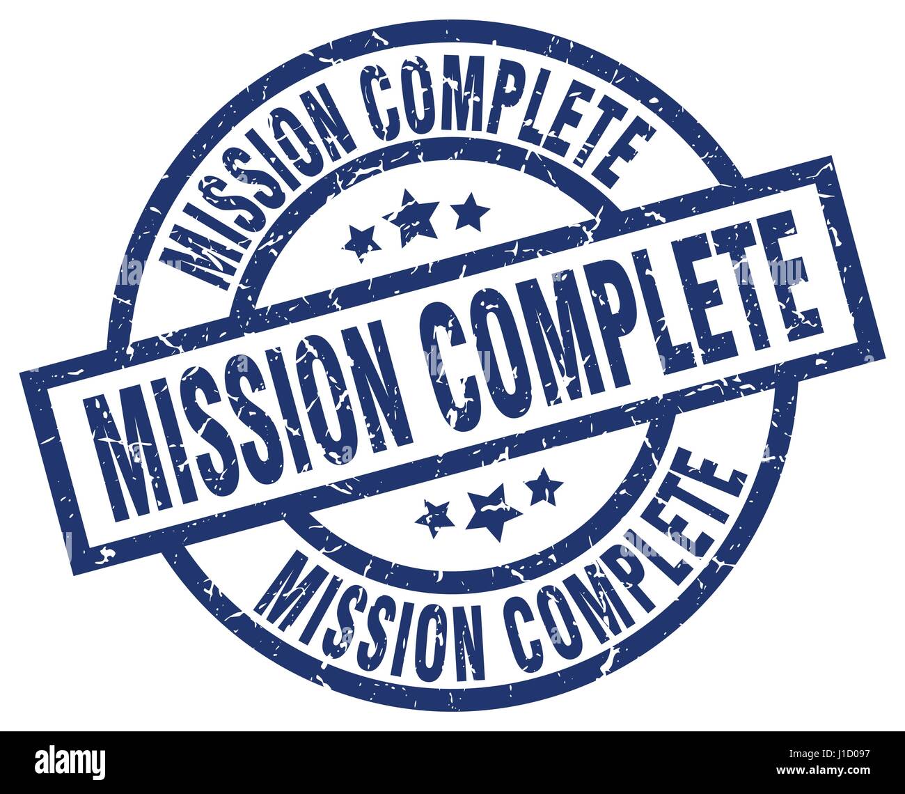 mission complete blue round grunge stamp Stock Vector Image & Art - Alamy