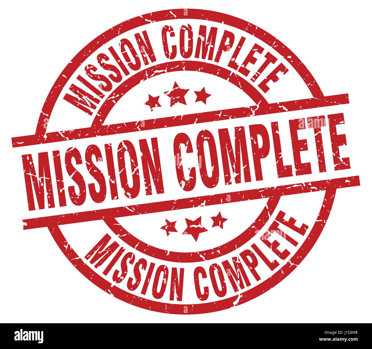 Mission complete red round grunge hi-res stock photography and images - Alamy