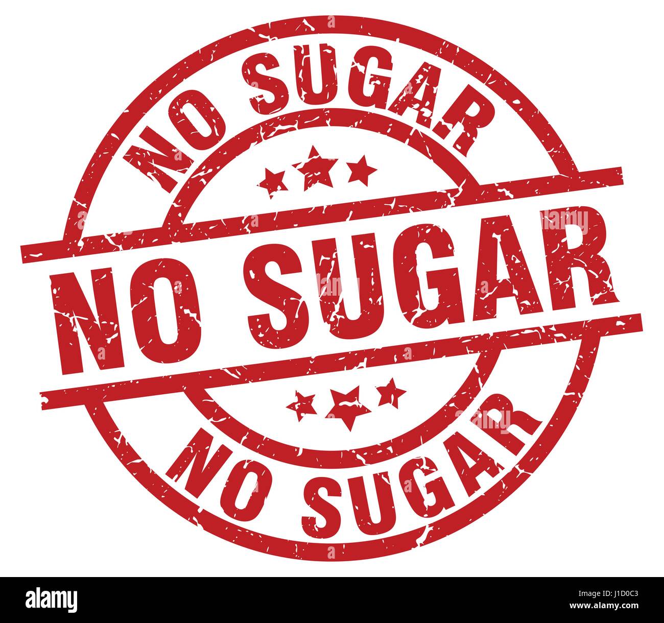 no sugar round red grunge stamp Stock Vector Image & Art - Alamy