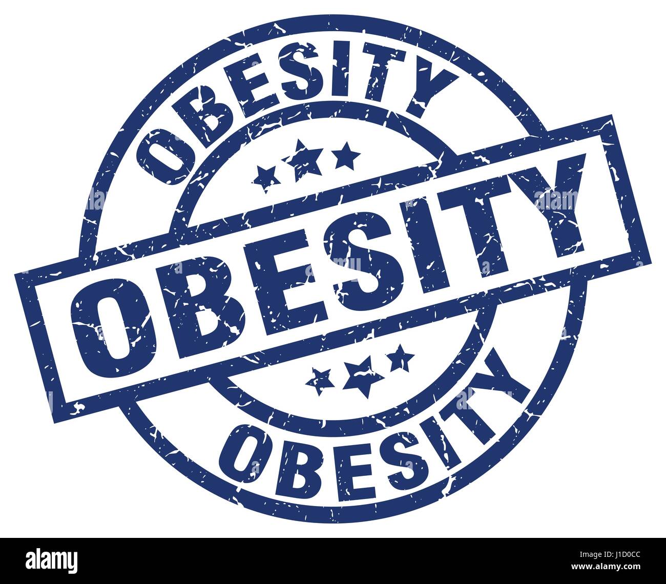 obesity blue round grunge stamp Stock Vector Image & Art - Alamy