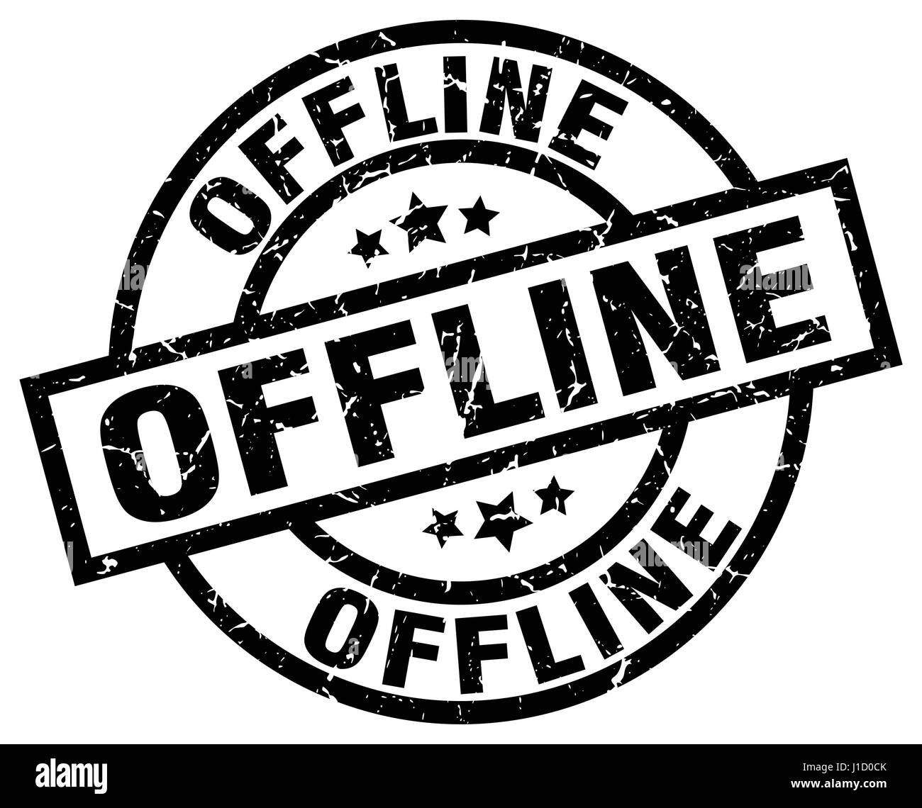 Offline sign grunge black hi-res stock photography and images - Alamy