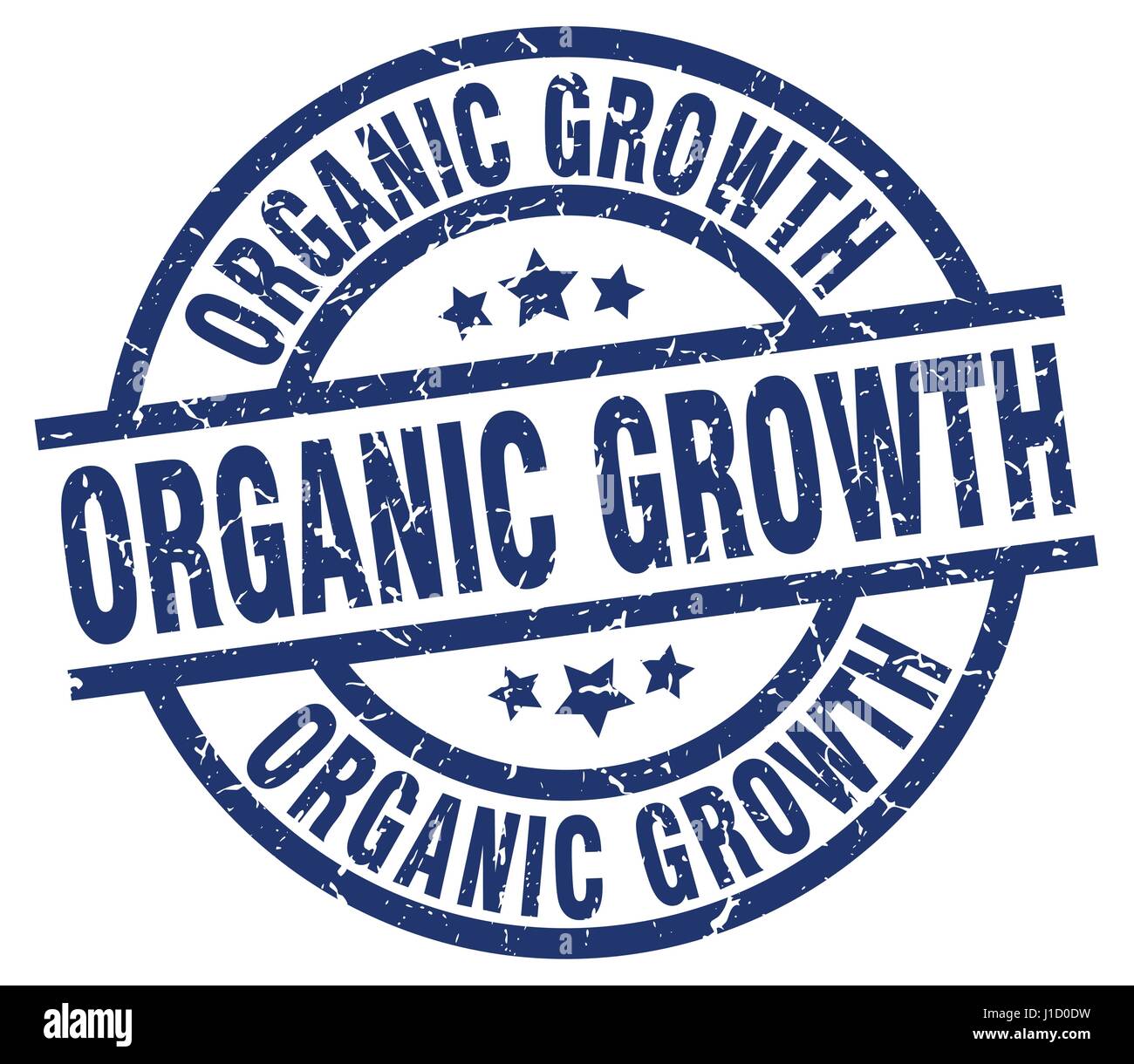 organic growth blue round grunge stamp Stock Vector Image & Art - Alamy