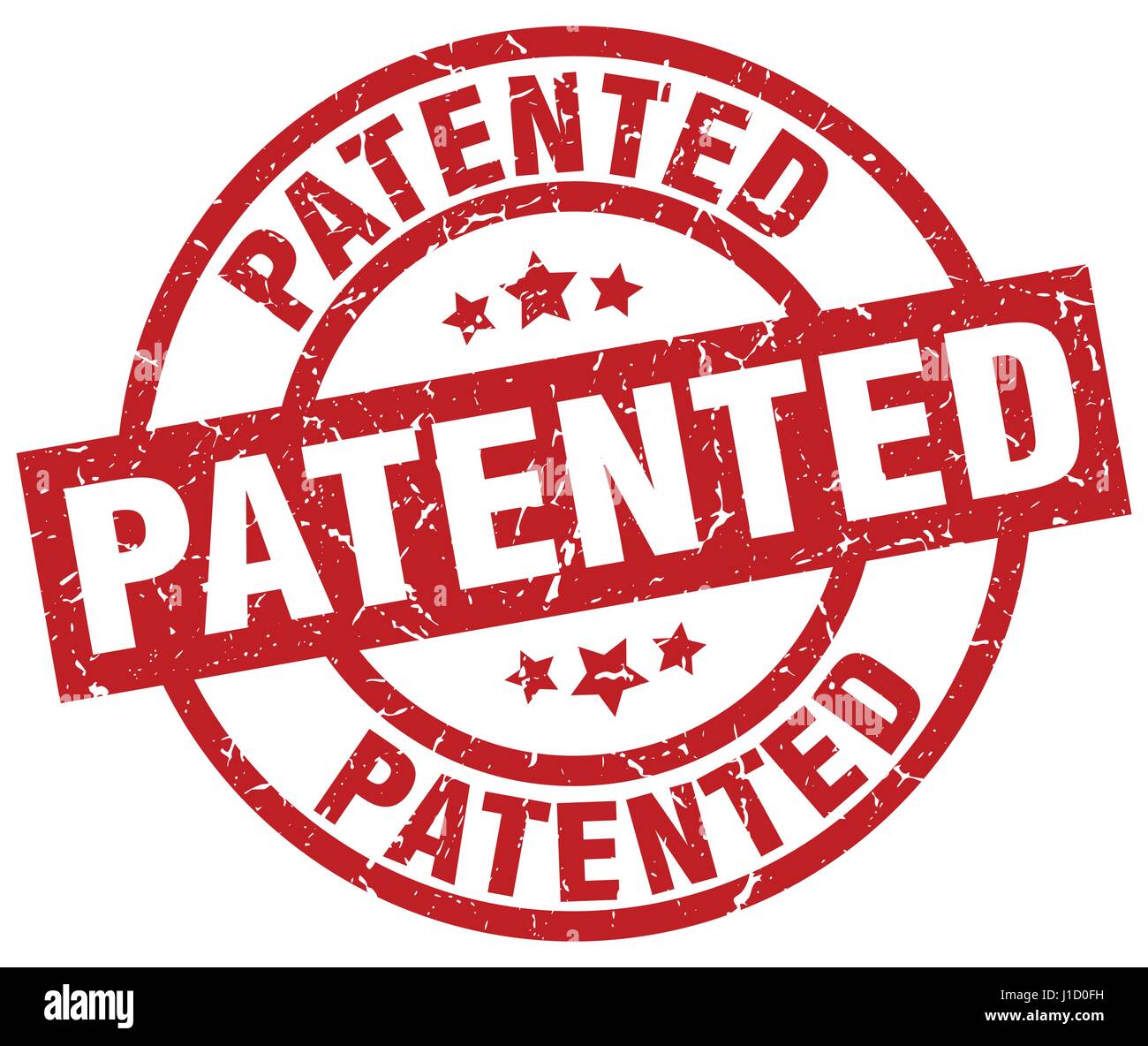 patented round red grunge stamp Stock Vector Image & Art - Alamy