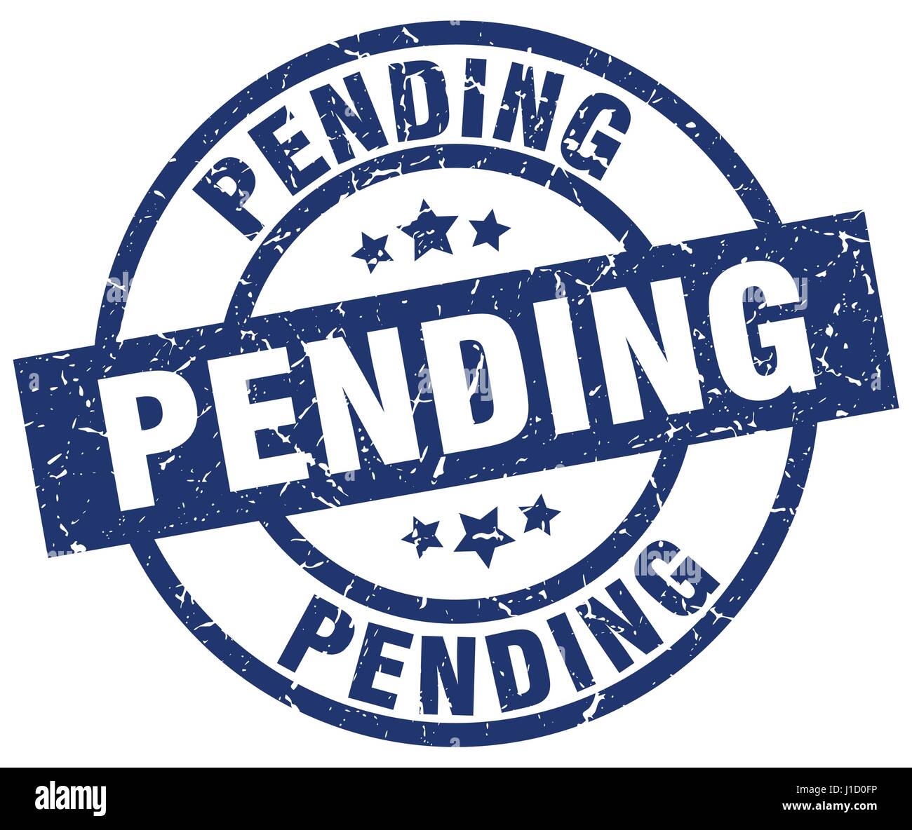 pending blue round grunge stamp Stock Vector Image & Art - Alamy
