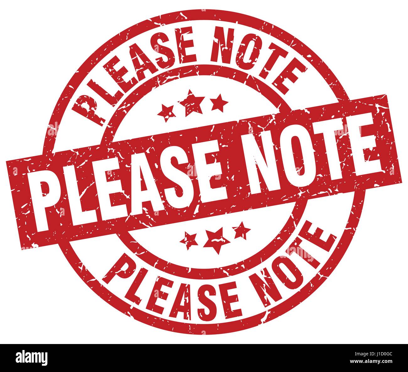 please note round red grunge stamp Stock Vector Image & Art - Alamy