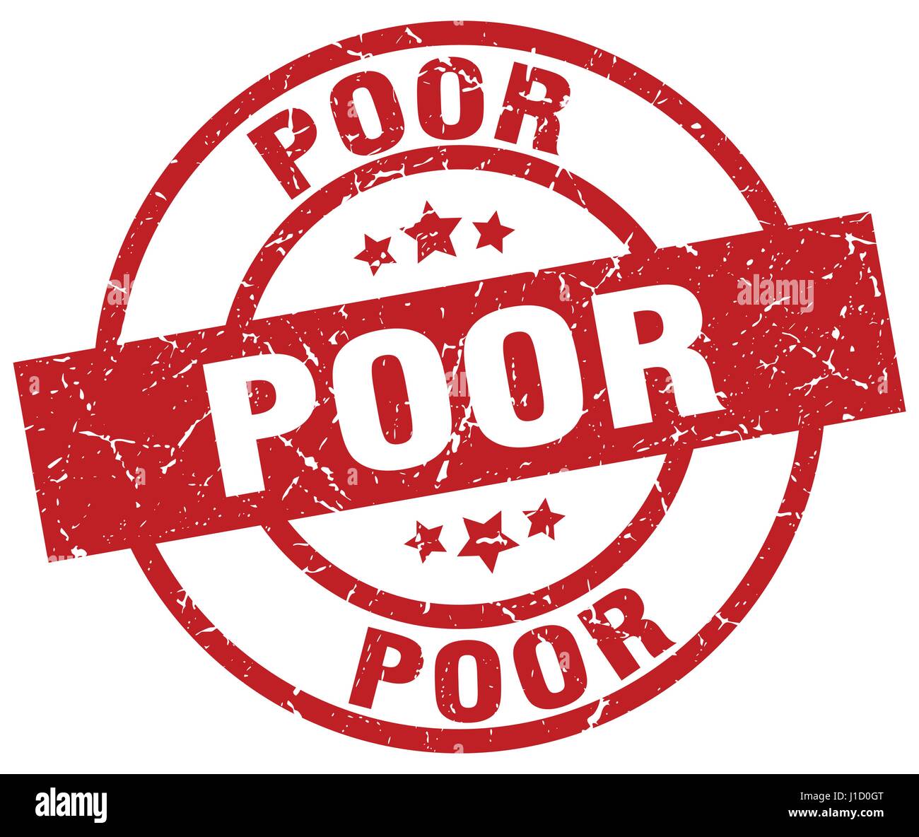 poor round red grunge stamp Stock Vector Image & Art - Alamy