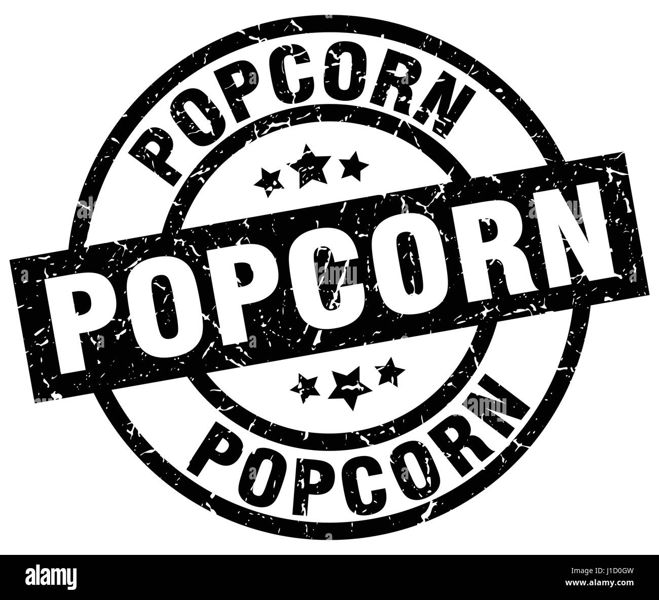 popcorn round grunge black stamp Stock Vector Image & Art - Alamy