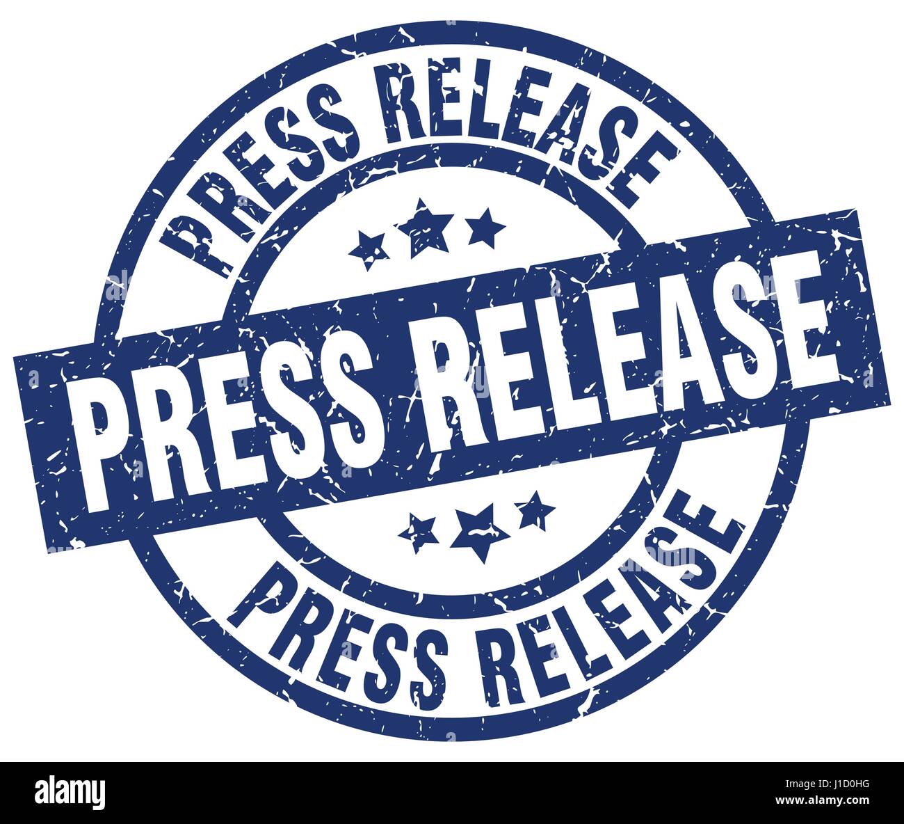 press release blue round grunge stamp Stock Vector Image & Art - Alamy