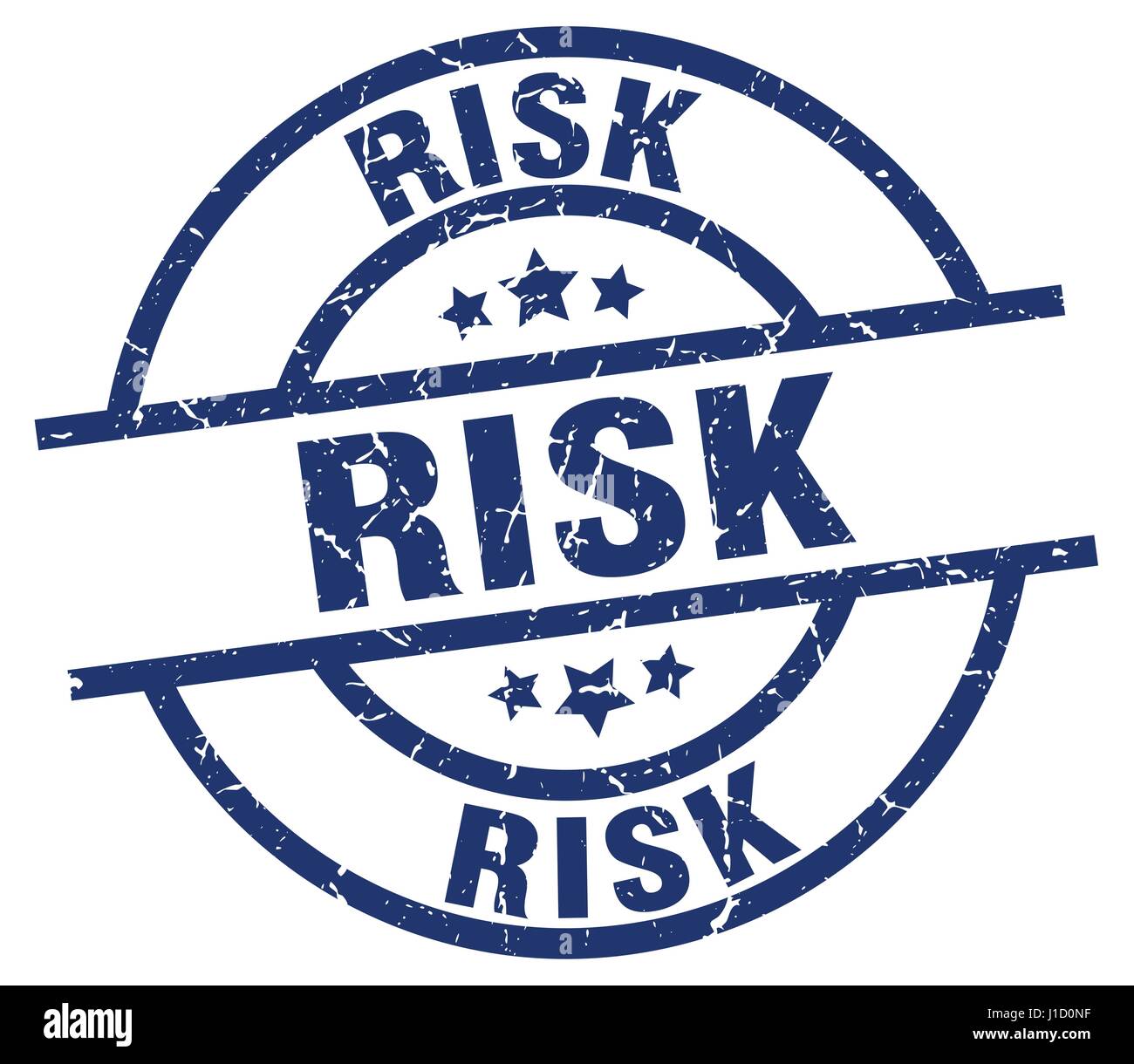 risk blue round grunge stamp Stock Vector Image & Art - Alamy