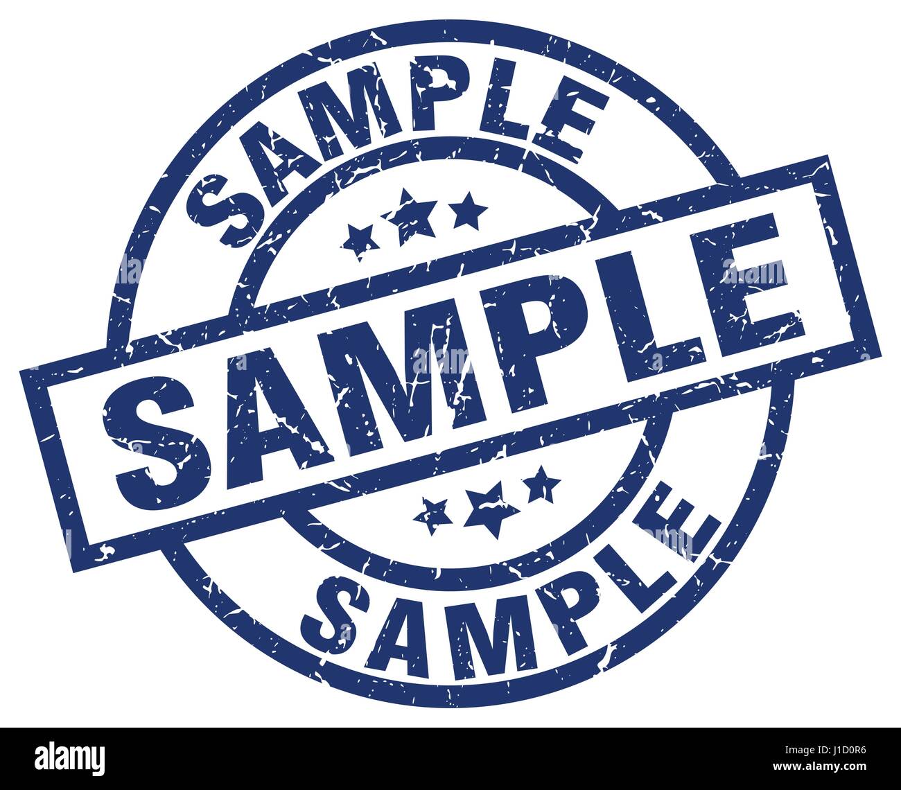 sample blue round grunge stamp Stock Vector Image & Art - Alamy