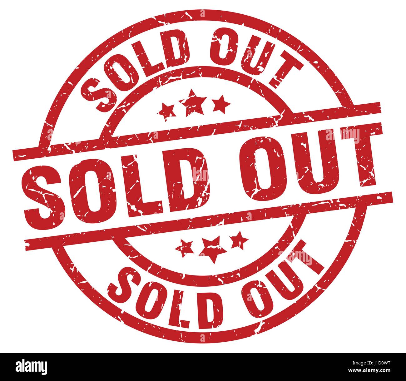 sold out round red grunge stamp Stock Vector Image & Art - Alamy