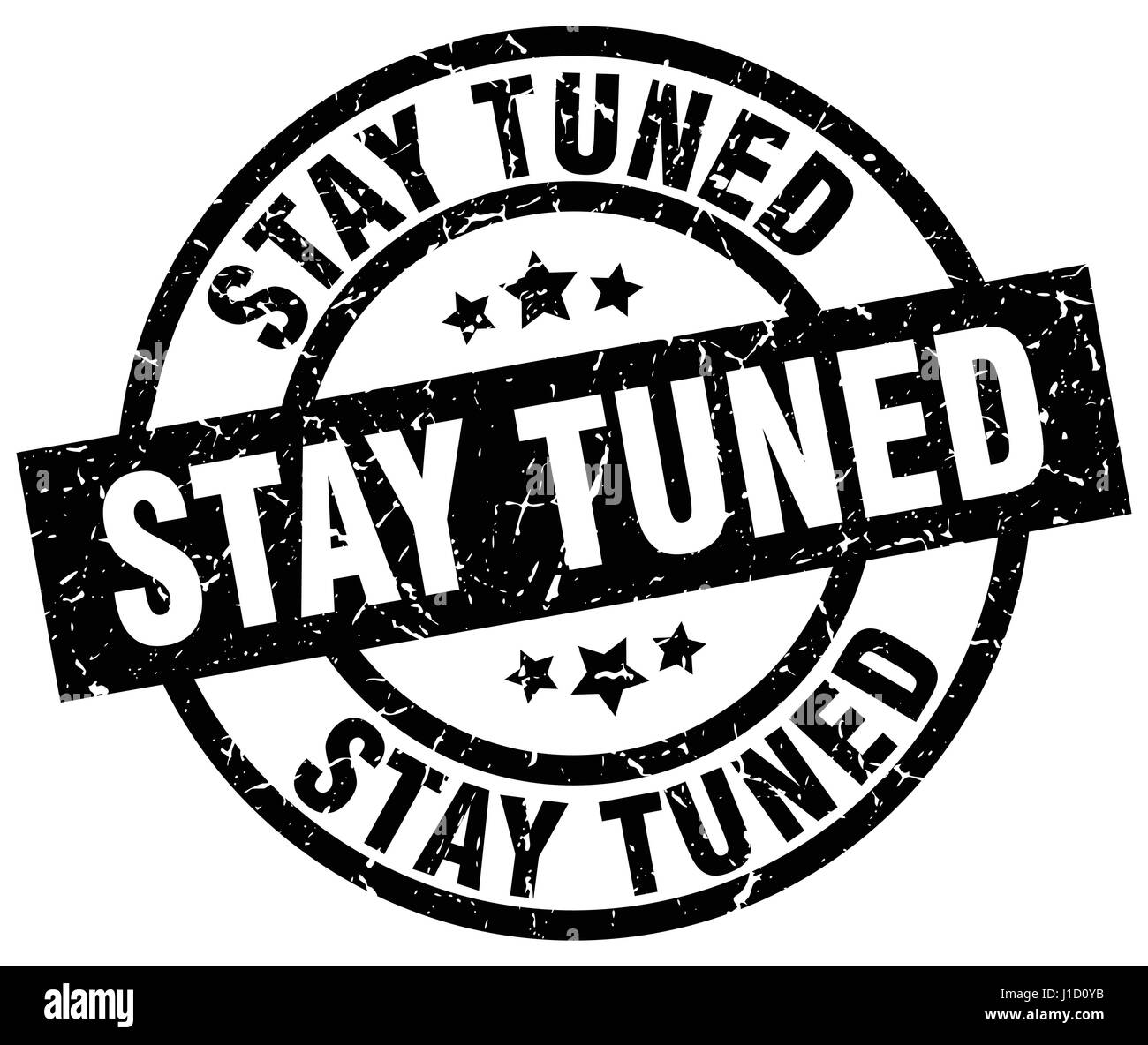 stay tuned round grunge black stamp Stock Vector Image & Art - Alamy