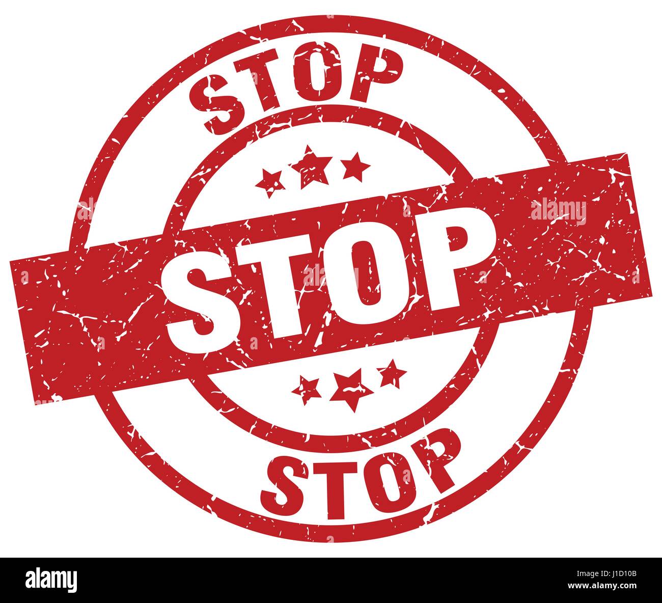 stop round red grunge stamp Stock Vector Image & Art - Alamy