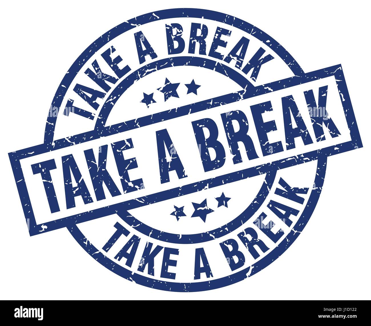 take a break blue round grunge stamp Stock Vector Image & Art - Alamy