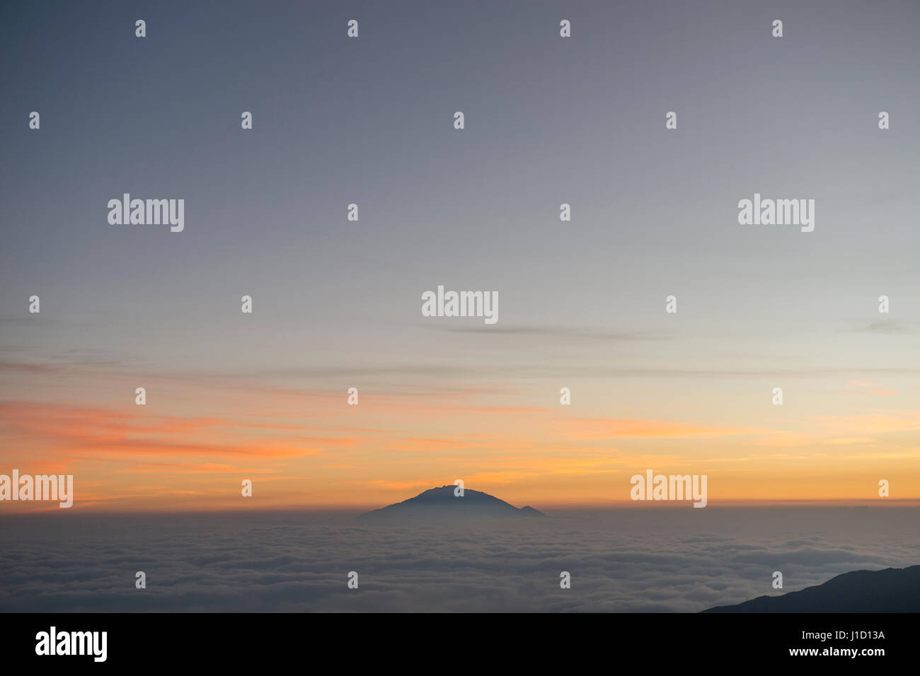 Meru peak of Kilimanjaro Stock Photo - Alamy