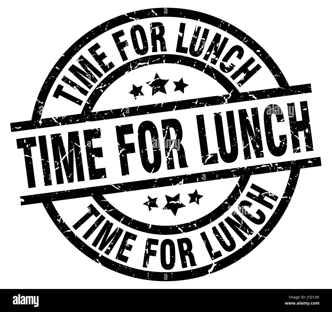 time for lunch round grunge black stamp Stock Vector Image & Art - Alamy