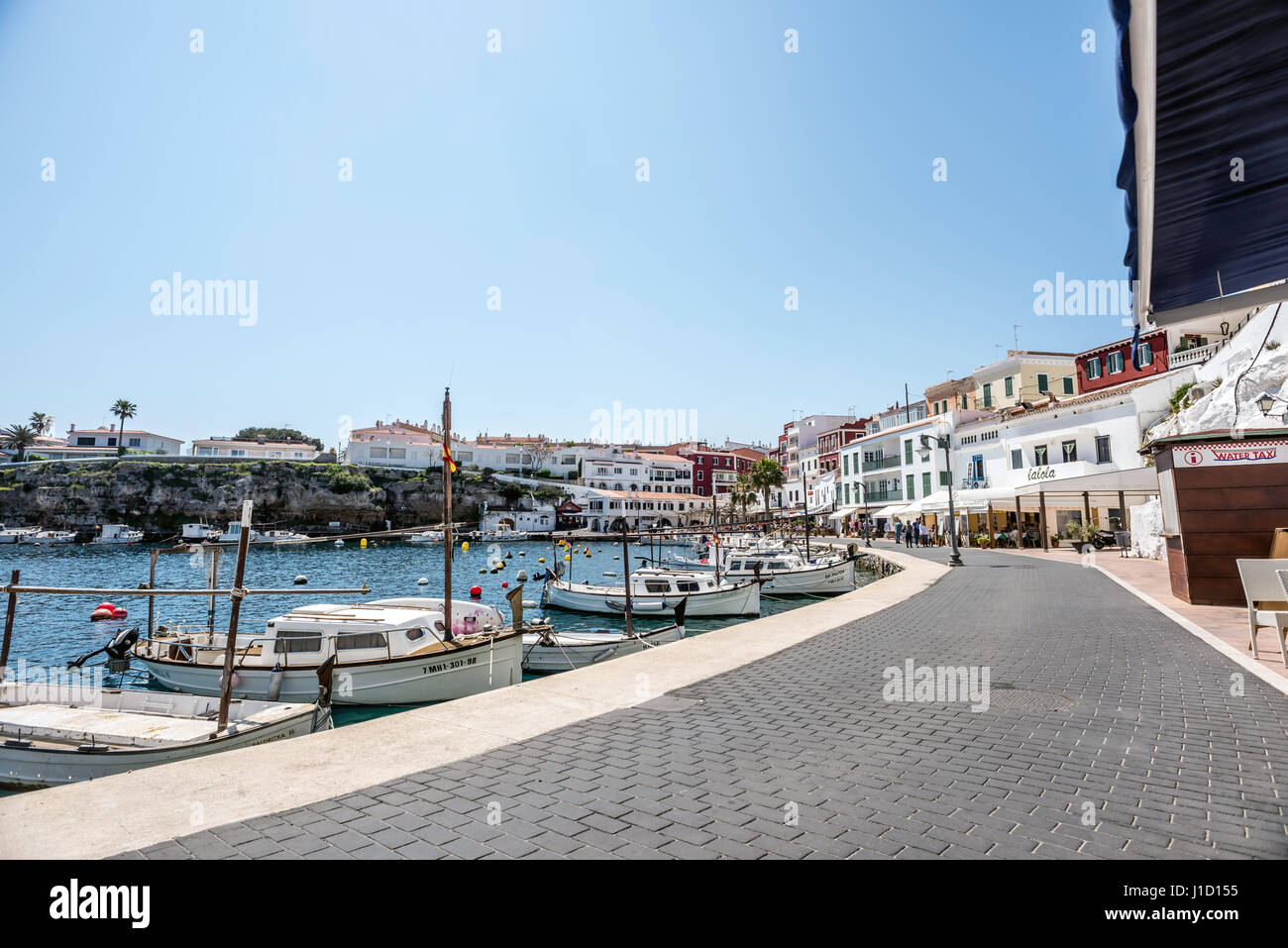 The quayside at at Port Mahon, menorca Stock Photo - Alamy