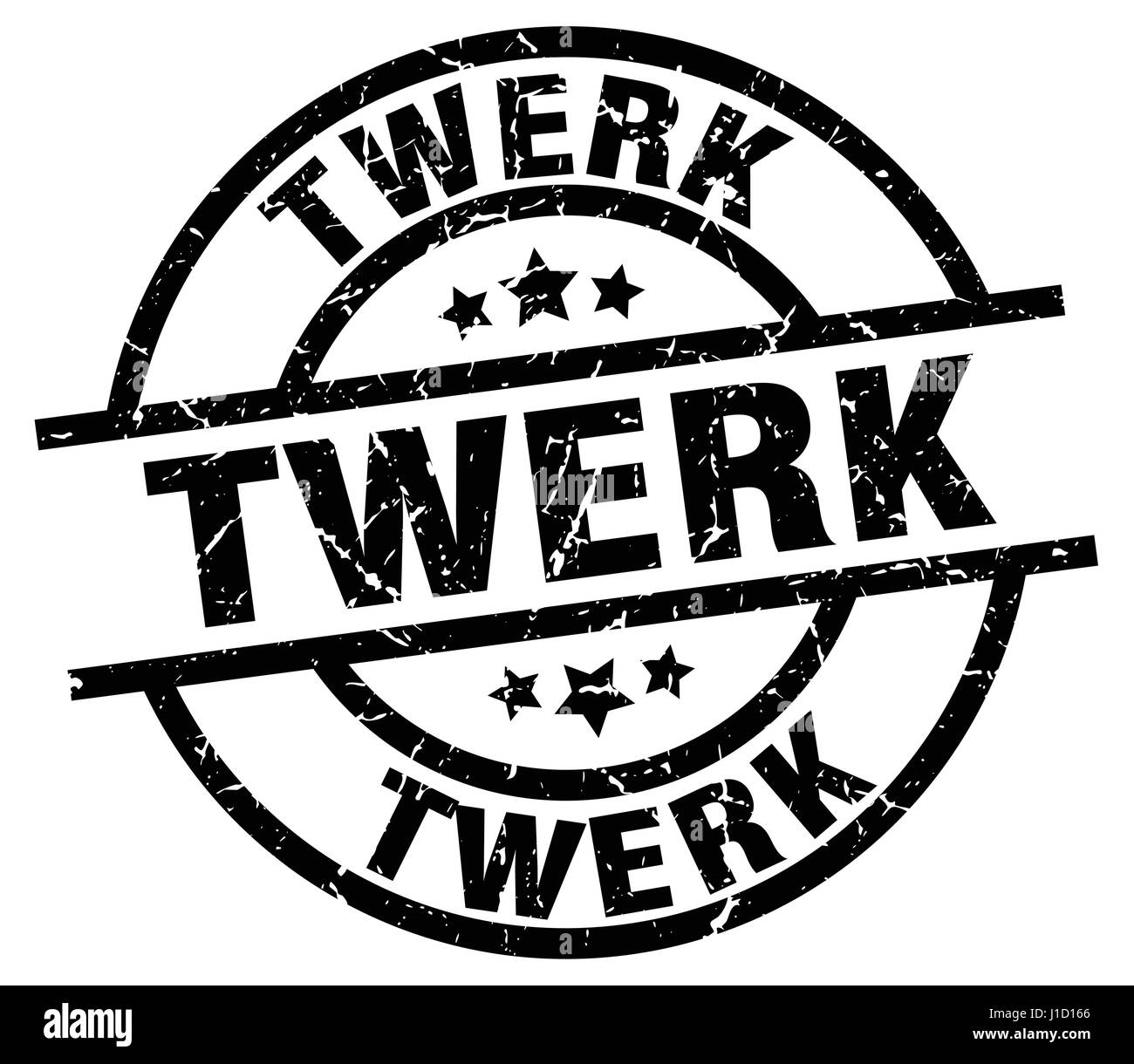 Twerk Round Grunge Black Stamp Stock Vector Image And Art Alamy