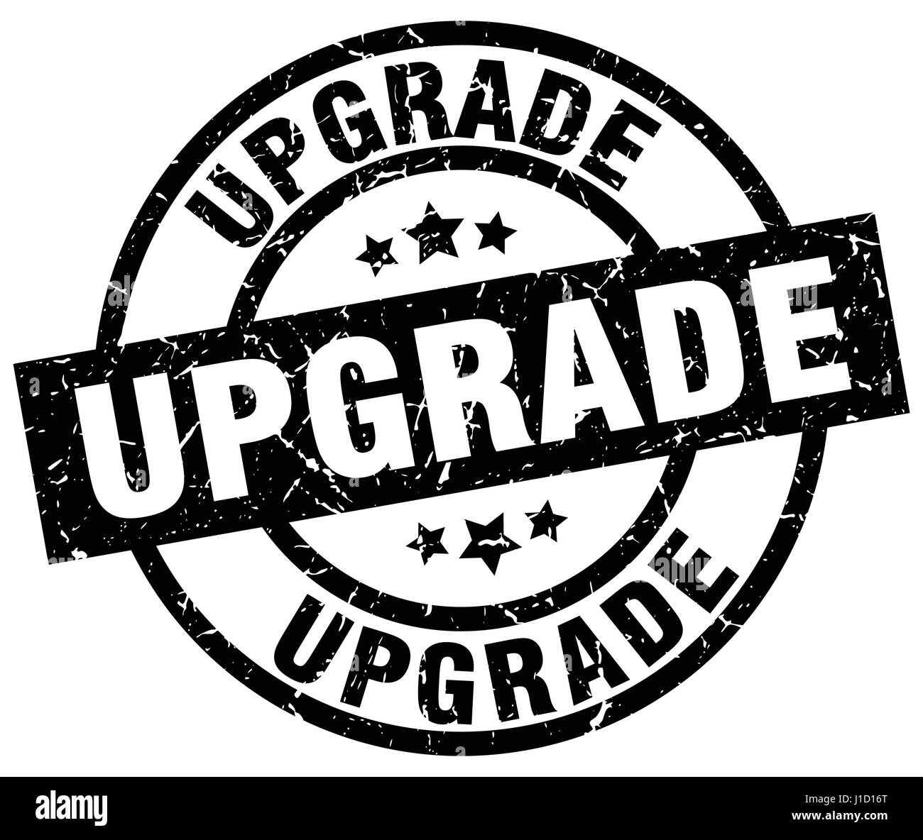 upgrade round grunge black stamp Stock Vector Image & Art - Alamy