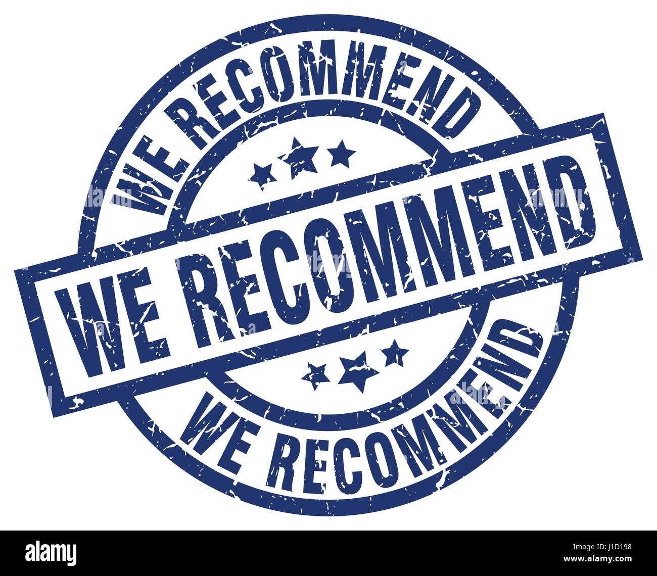 we recommend blue round grunge stamp Stock Vector Image & Art - Alamy