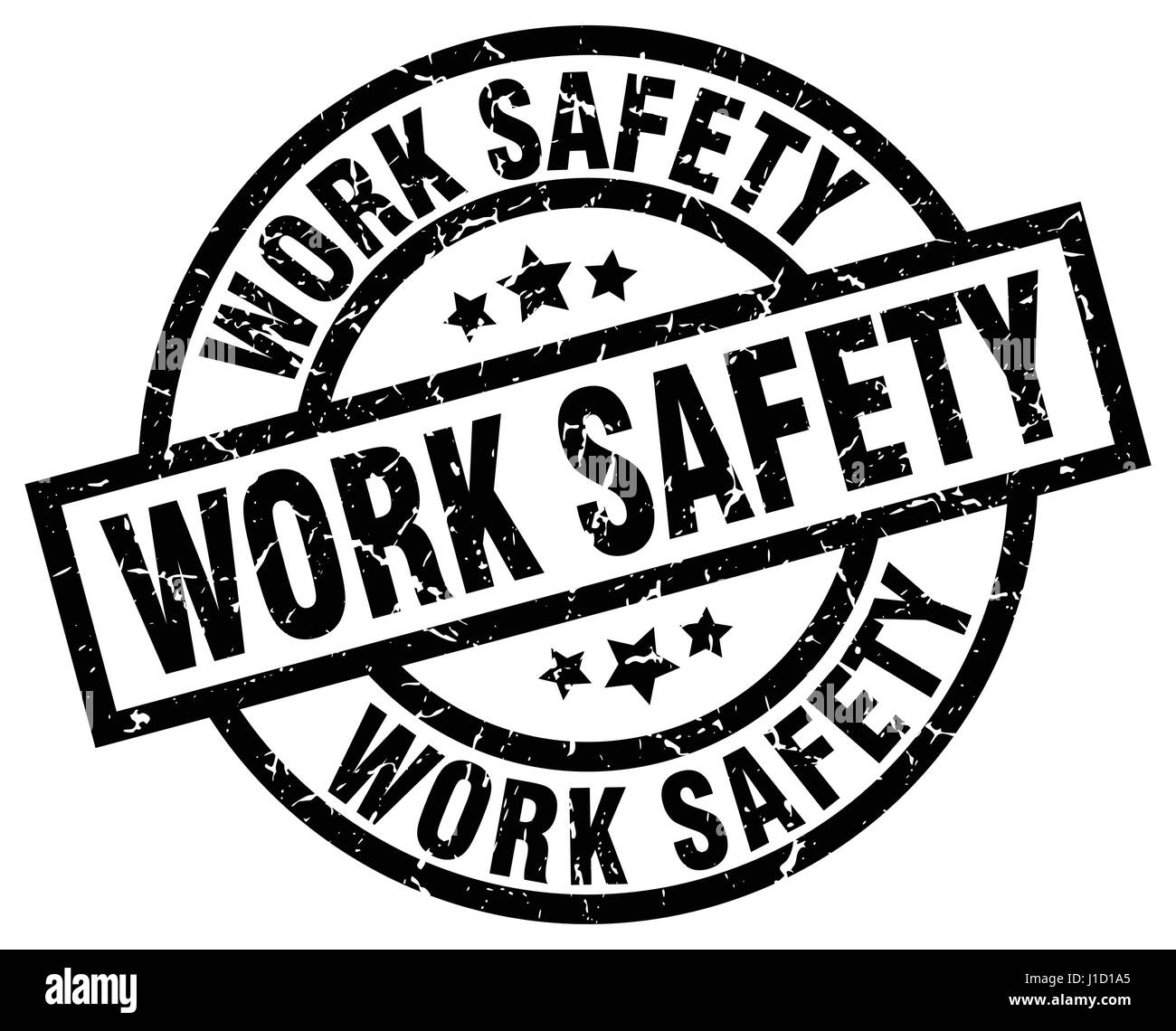 Work safety stamp round Stock Vector Images - Alamy