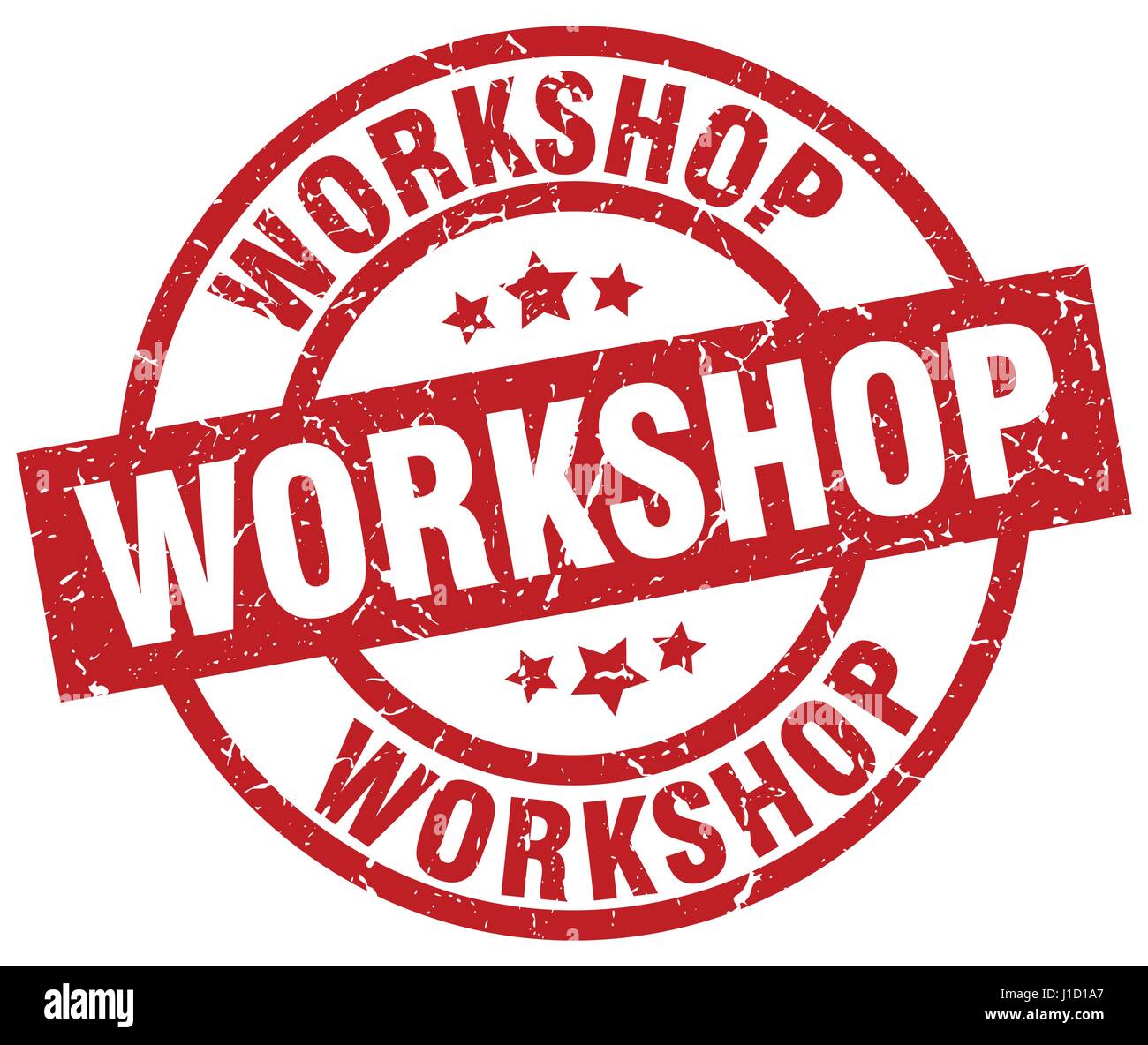 workshop round red grunge stamp Stock Vector Image & Art - Alamy