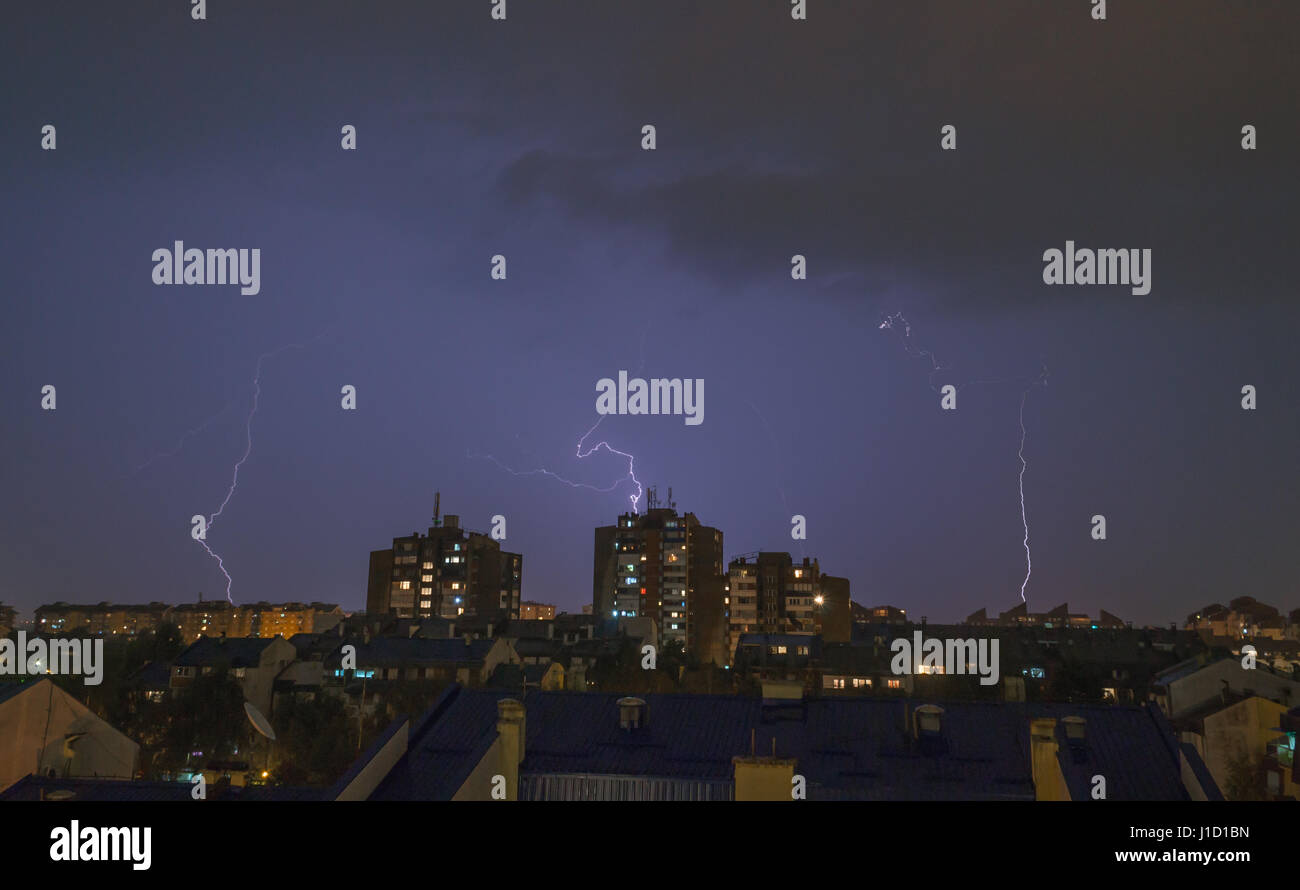 Thunders in the night Stock Photo - Alamy