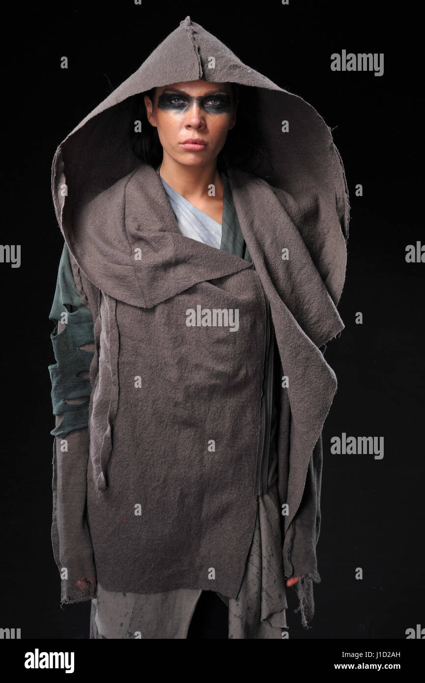 different design costume on warrior woman Stock Photo - Alamy