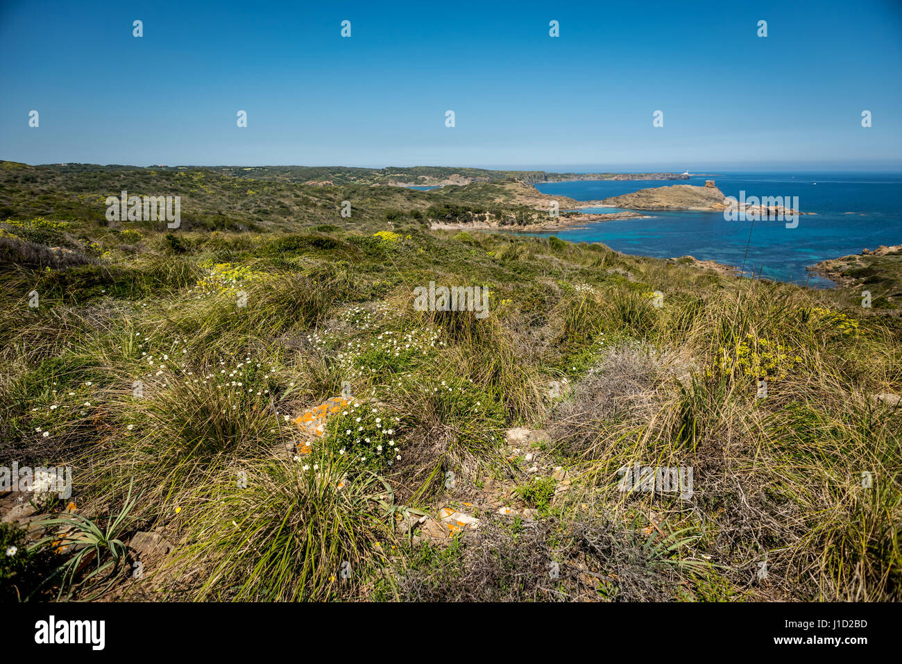 The Cami de Cavalls coastal path in Menorca Stock Photo - Alamy