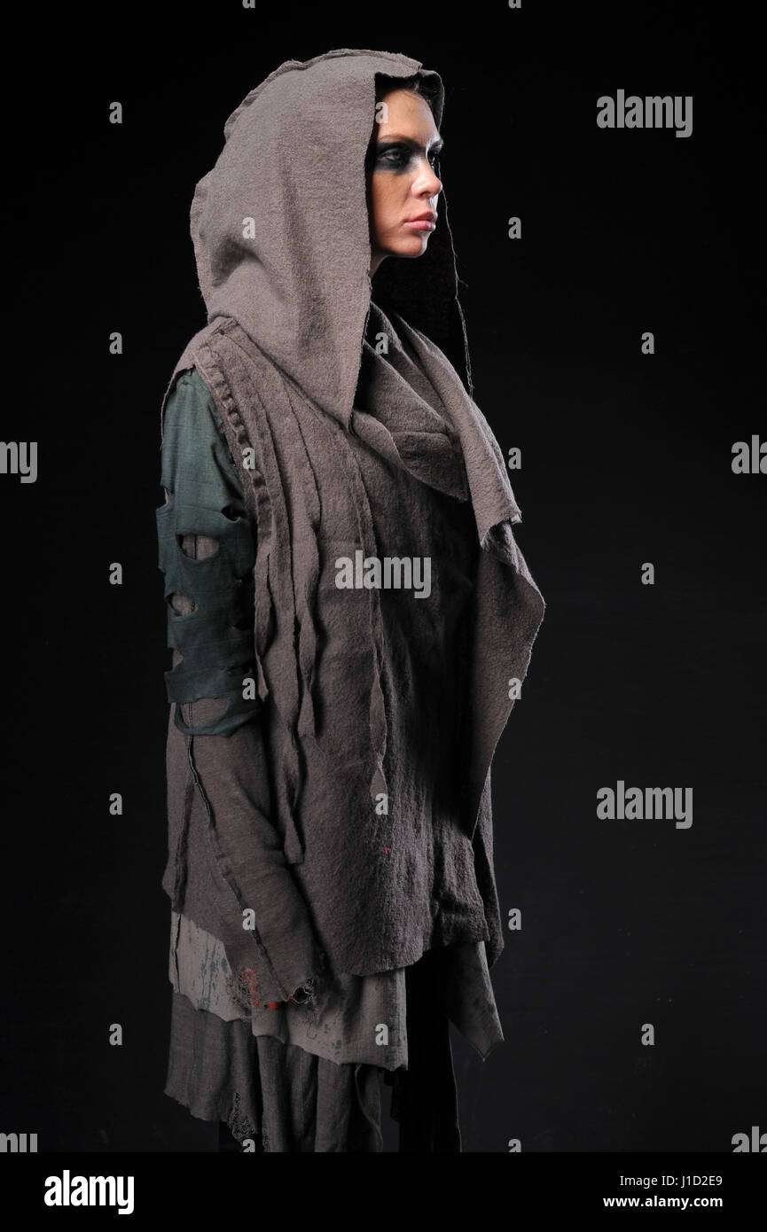 different design costume on warrior woman Stock Photo - Alamy