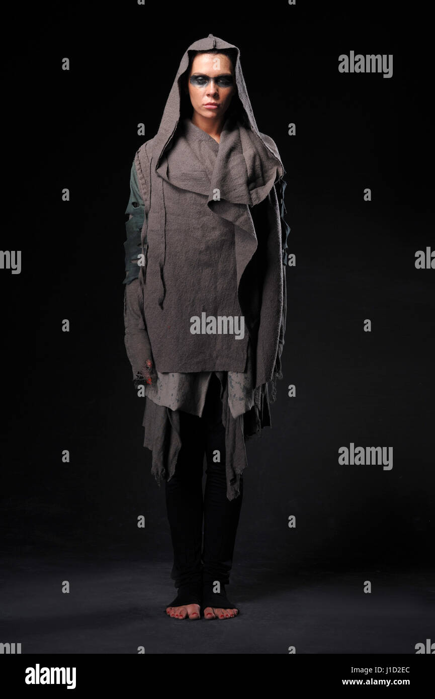 different design costume on warrior woman Stock Photo - Alamy