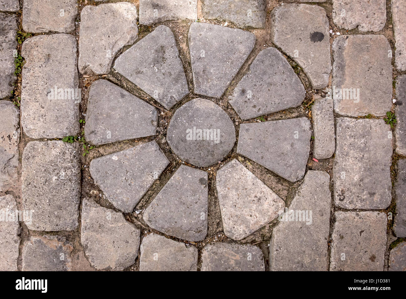 Street pavement decoration in Ciutadella, menorca Stock Photo - Alamy