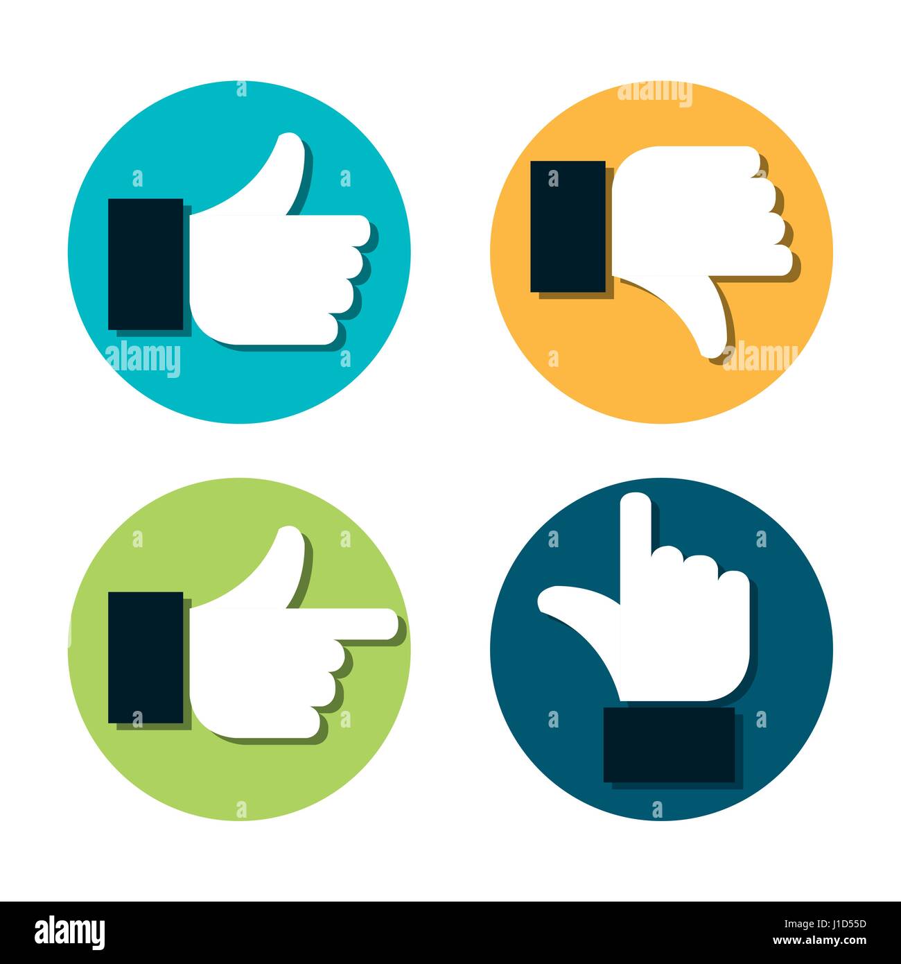 Hand victory gesture different Stock Vector Images - Alamy