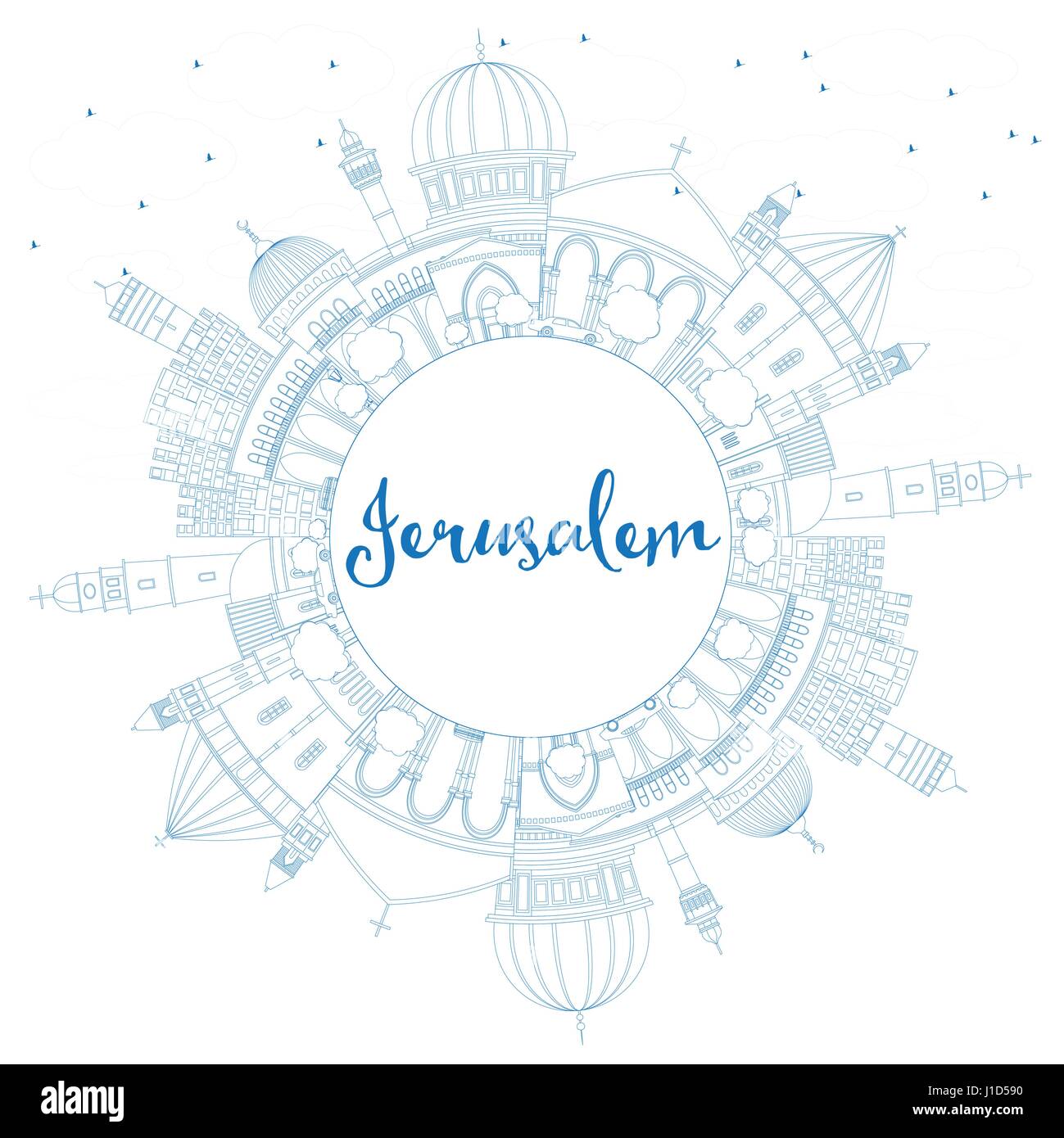 Jerusalem skyline Cut Out Stock Images & Pictures - Alamy