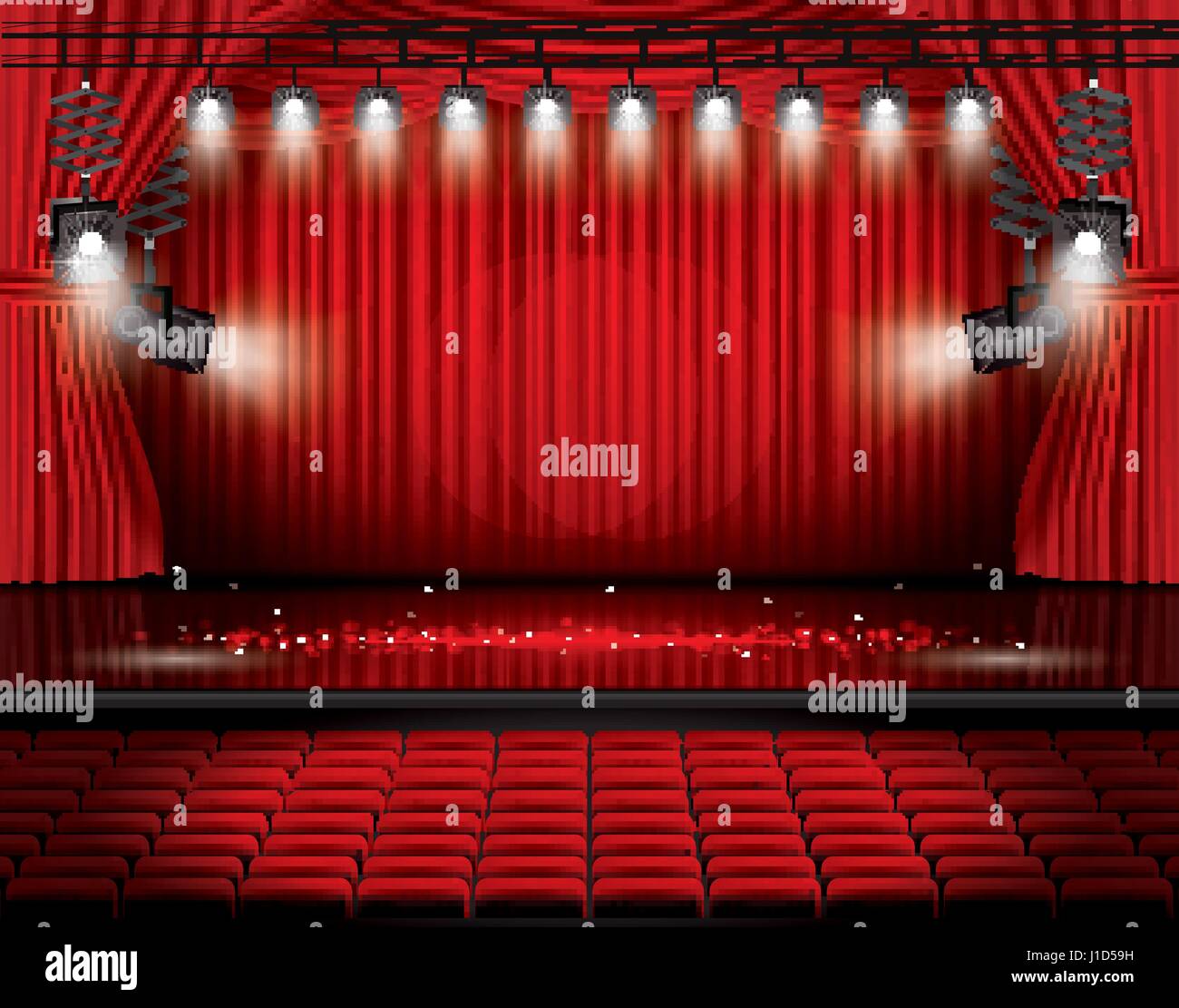Red award show curtain Stock Vector Images - Alamy