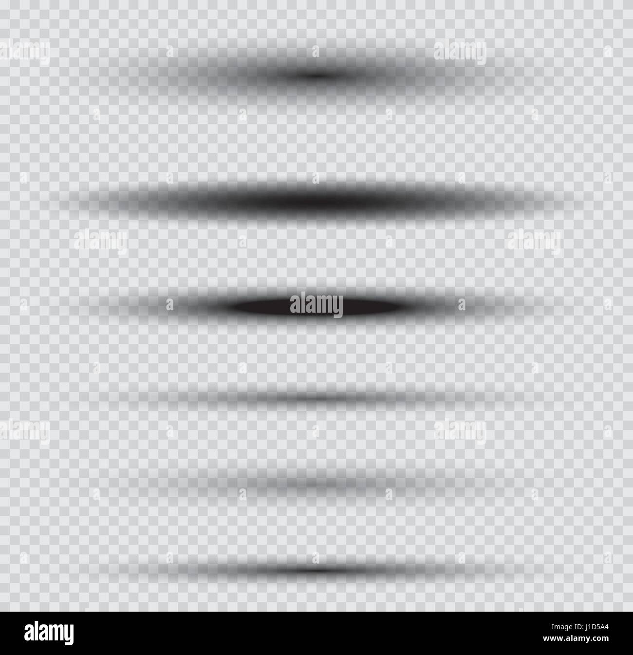 Shadows Set on Transparent Background. Vector Illustration Stock Vector ...
