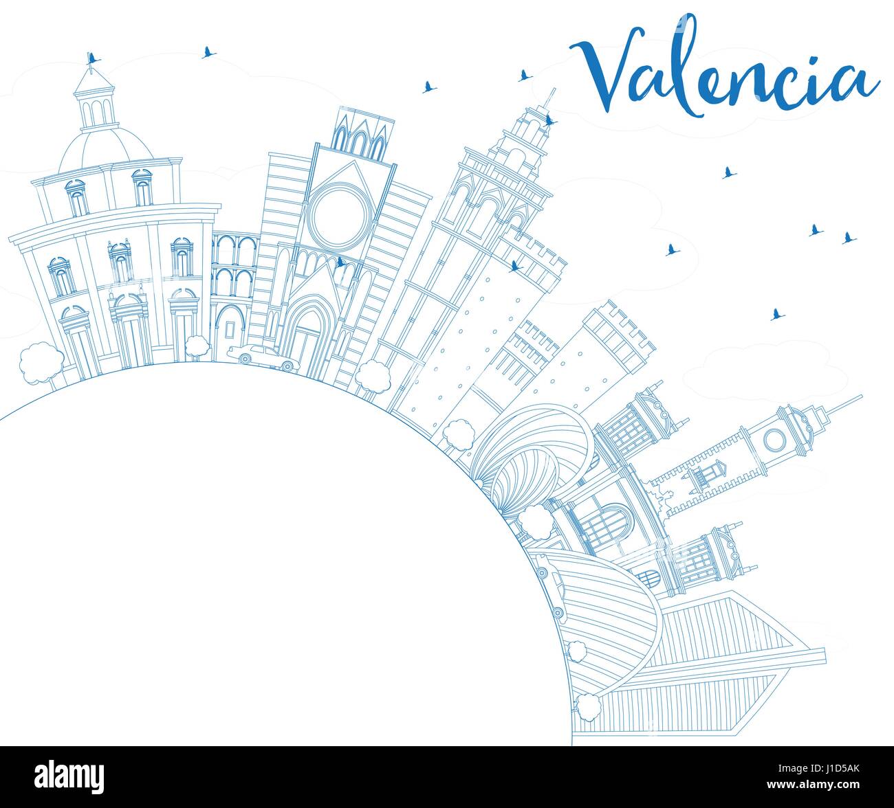 Valencia modern buildings Cut Out Stock Images & Pictures - Alamy