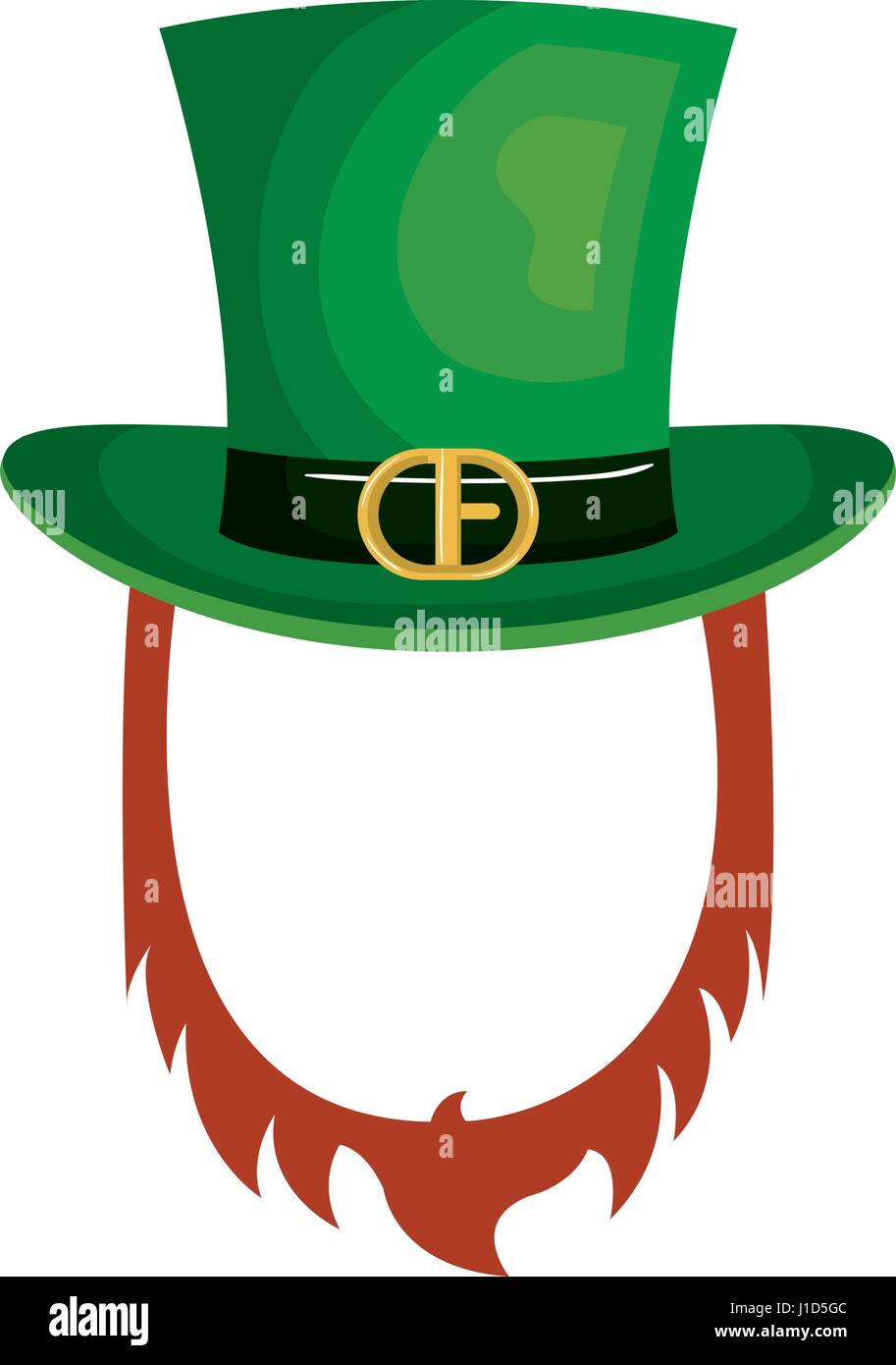 Irish elf hat with beard isolated icon Stock Vector Image & Art - Alamy